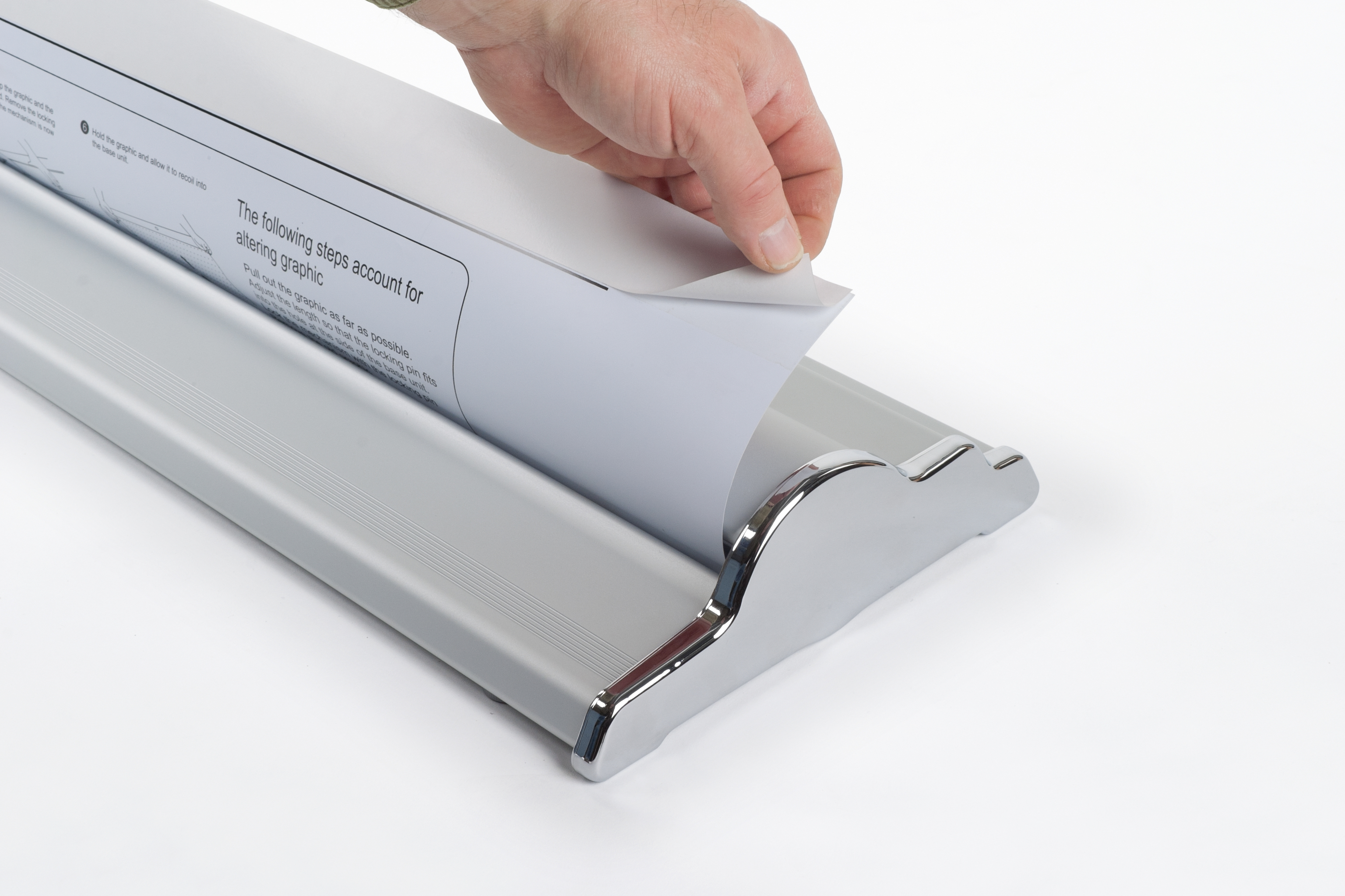 Custom Vinyl Banner Stands | Silver Finish Retractable Design | Displays2Go