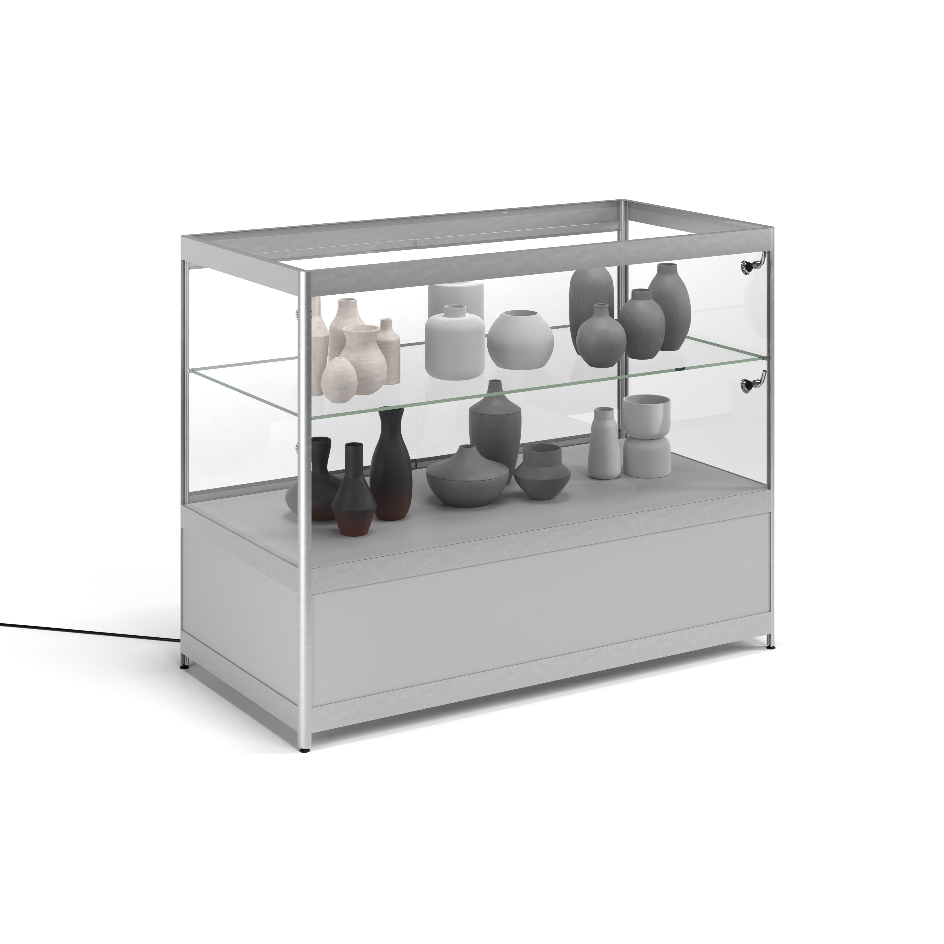 Display Counter with LED Lights | Aluminum Frame | Displays2Go