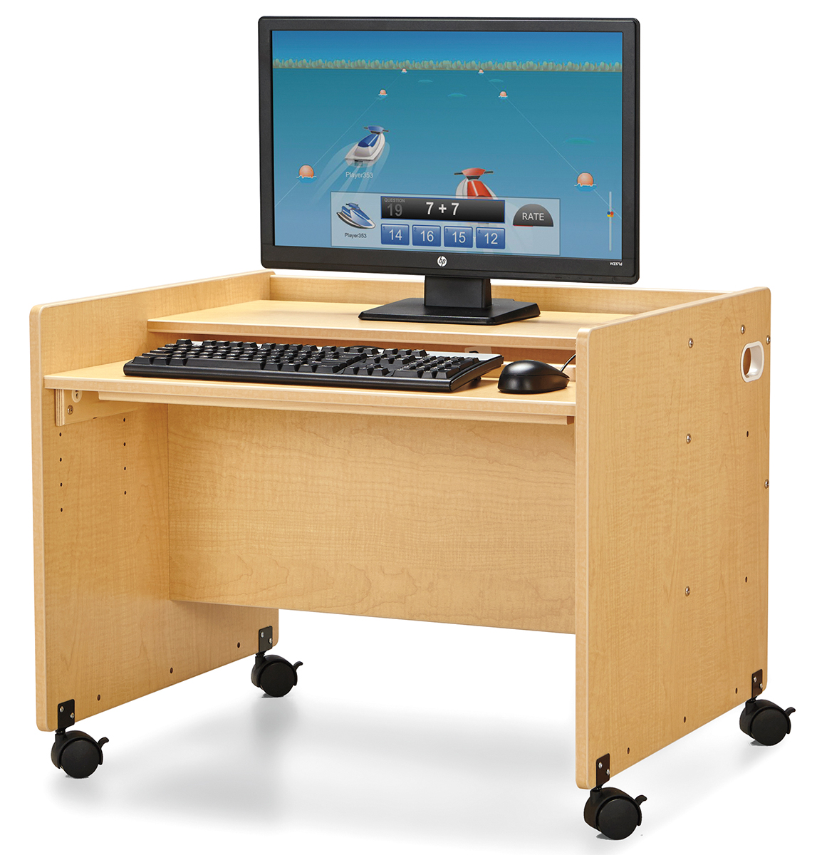 Kids Computer Workstation | Locking Casters | Displays2Go
