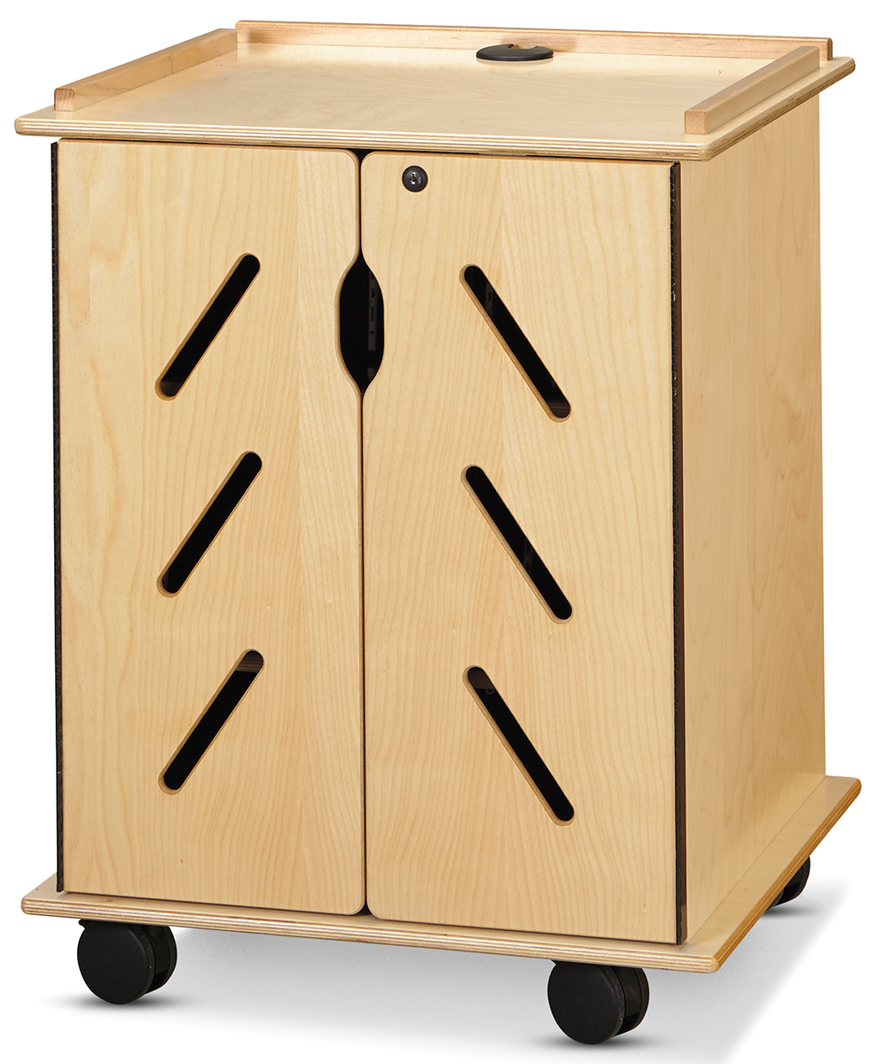 Laptop & Tablet Storage Cart | Adjustable Device Pockets | Displays2Go