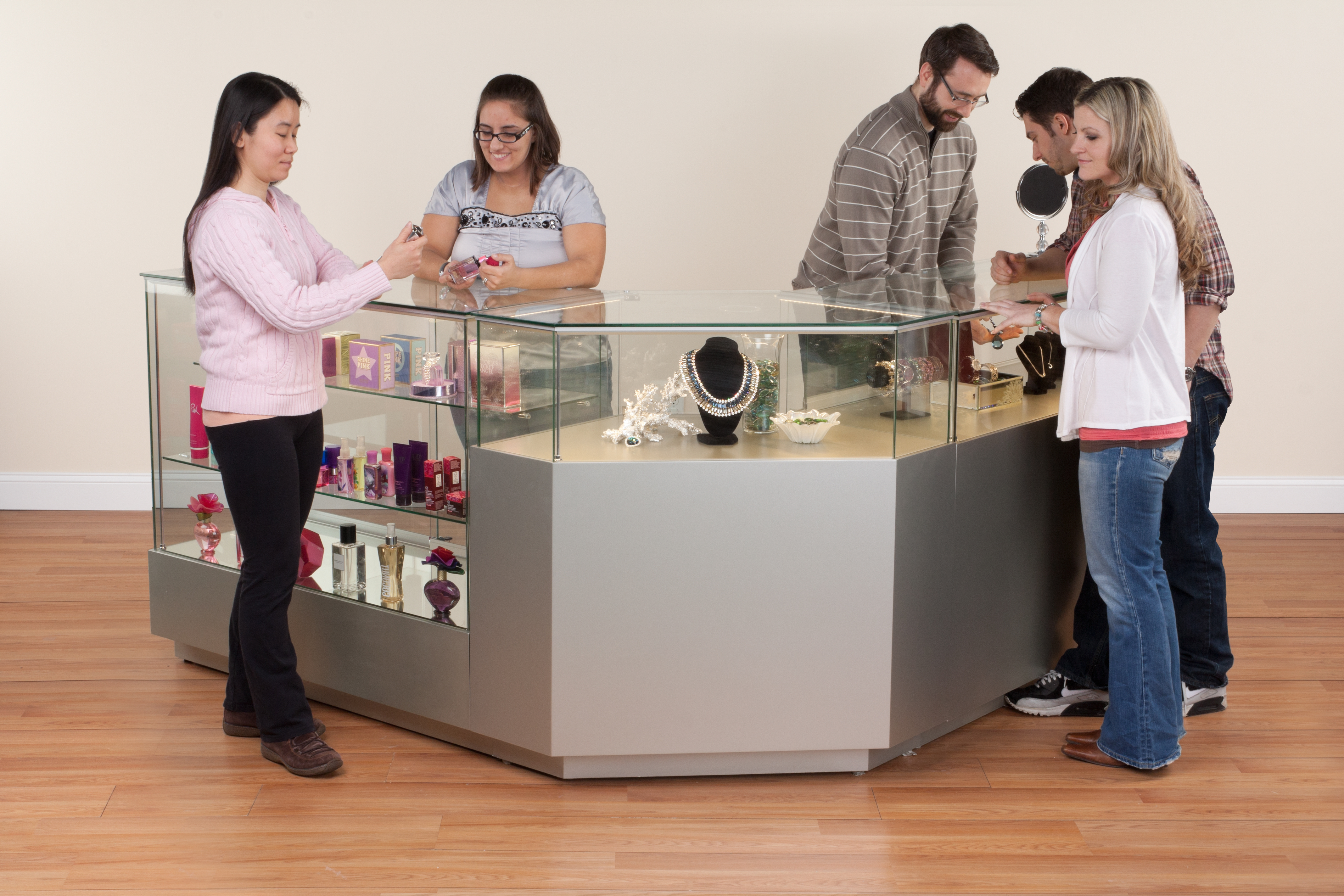LED Backlit Jewelry Display Case - Full Vision | Displays2Go