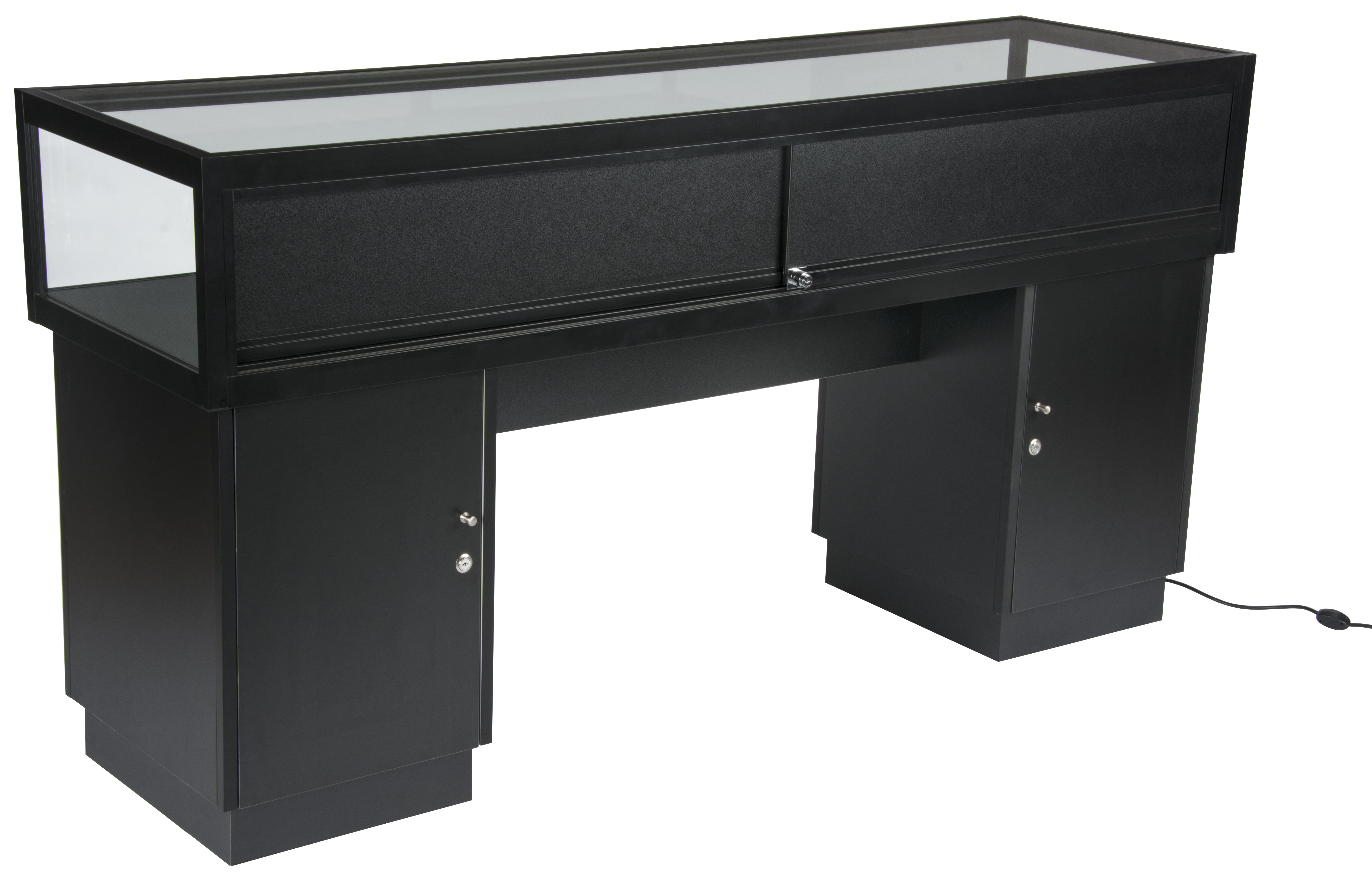 Locking Jewelry Display Case | Two Enclosed Storage Cabinets | Displays2Go