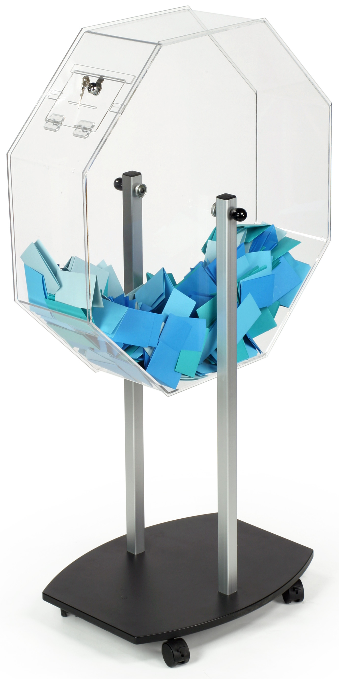 Raffle Barrel | Large Mobile Acrylic Drum | Displays2Go