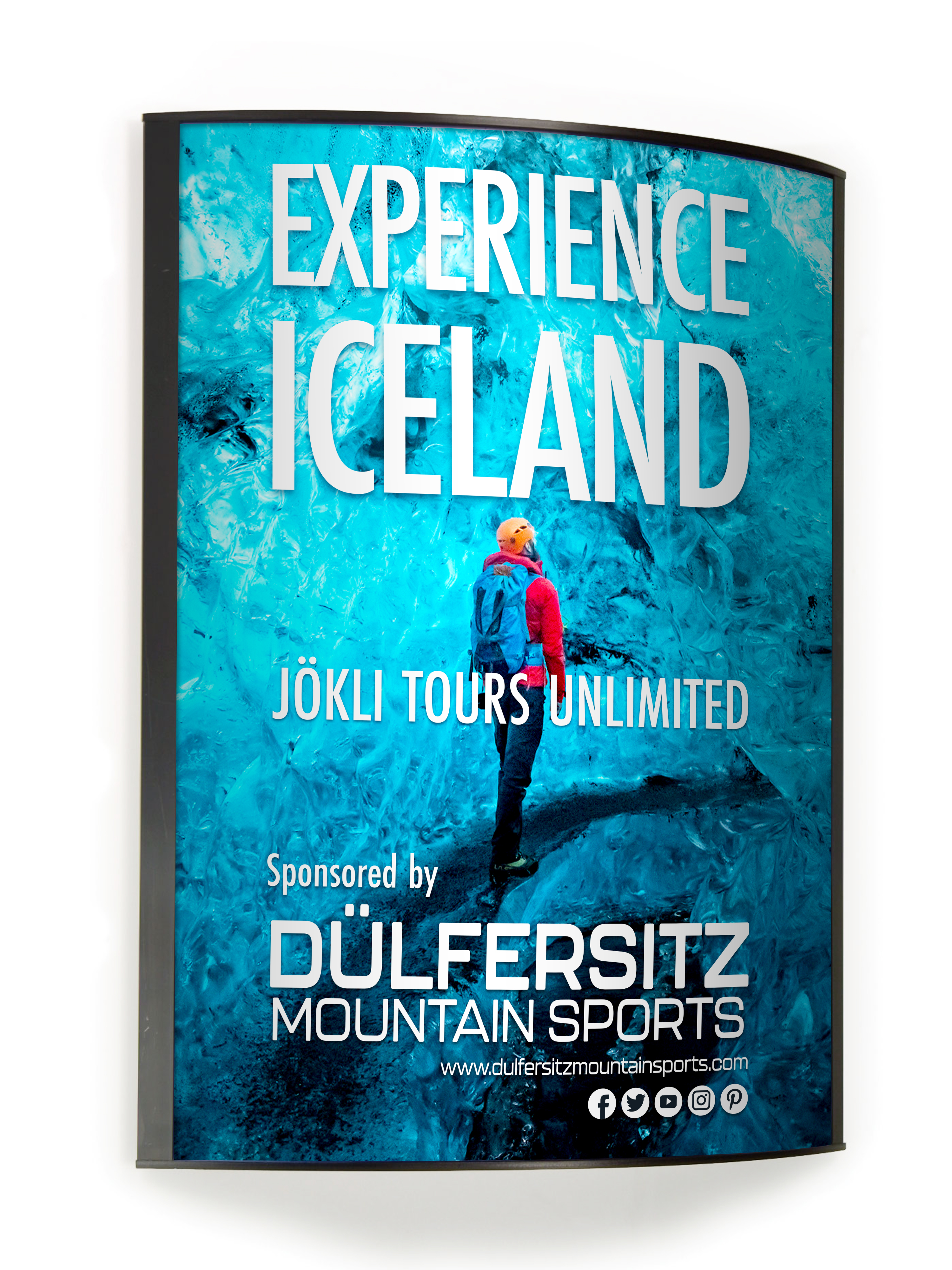 Curved Poster Holder for 22 x 28 Prints has Unique Convex Framing ...