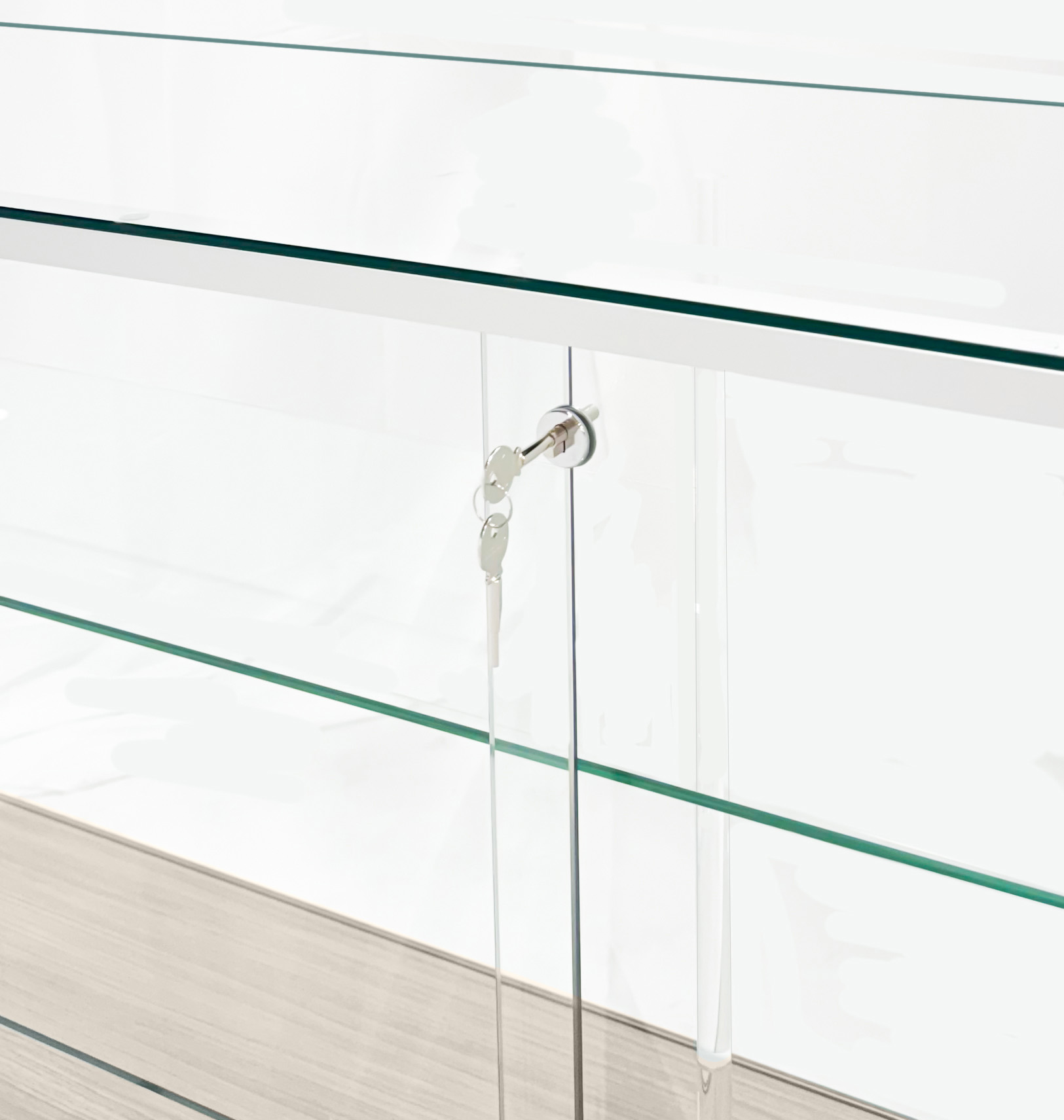 Glass Display Counter | Full Vision with Sliding Doors | Displays2Go
