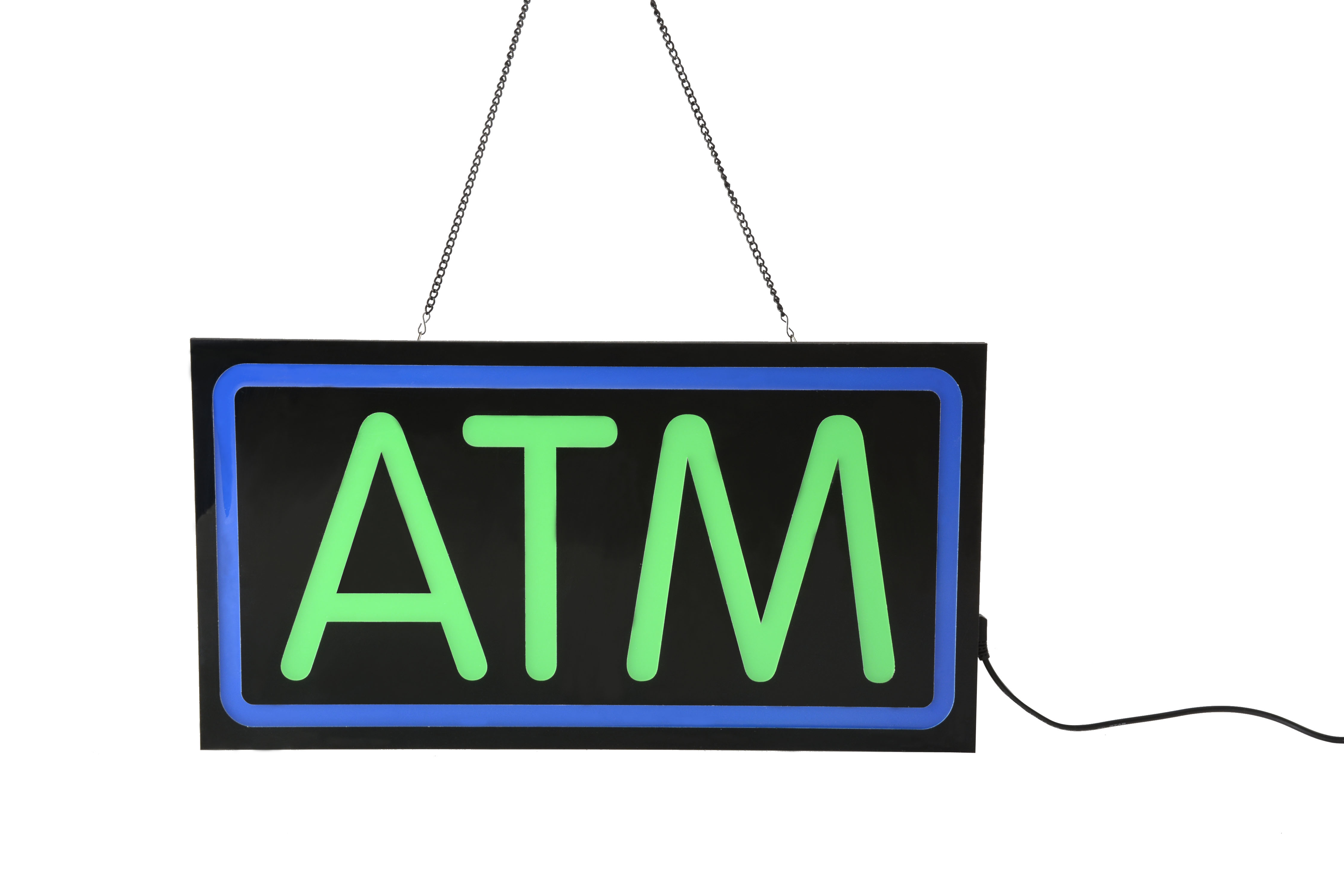 Light Up ATM Sign | Green & Blue Animation | Displays2Go