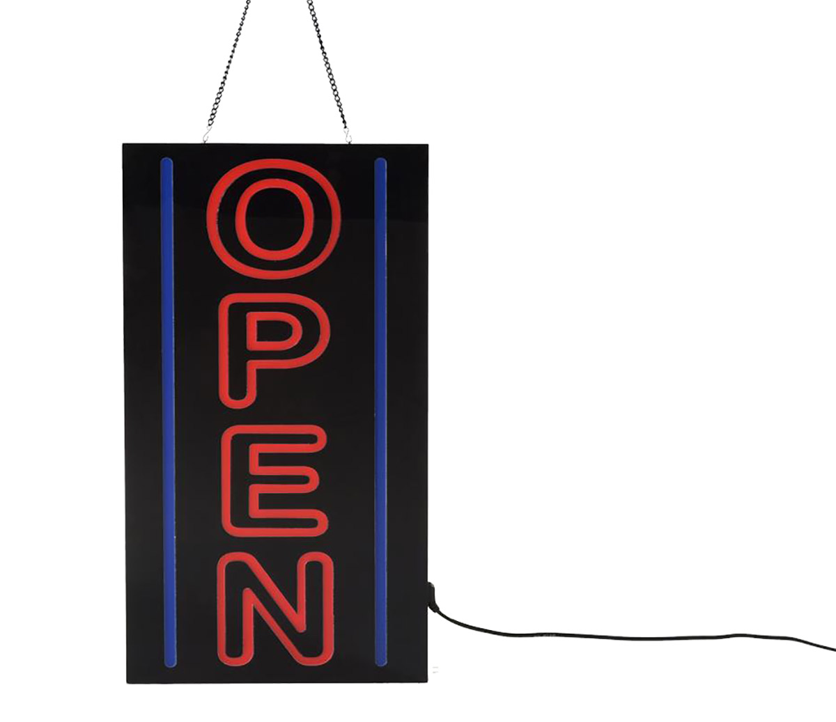 Vertical LED Open Sign | Bright Storefront Lighting | Displays2Go