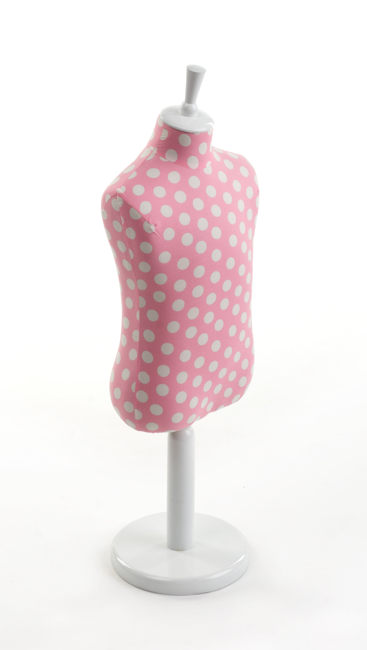 Pink Dress Form | Children's Sized Dress Form with Polka Dots | Displays2Go