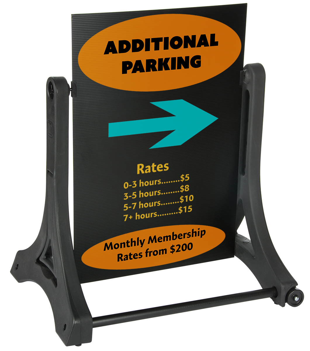 Sidewalk Swinger Board | Built-In Wheels | Displays2Go