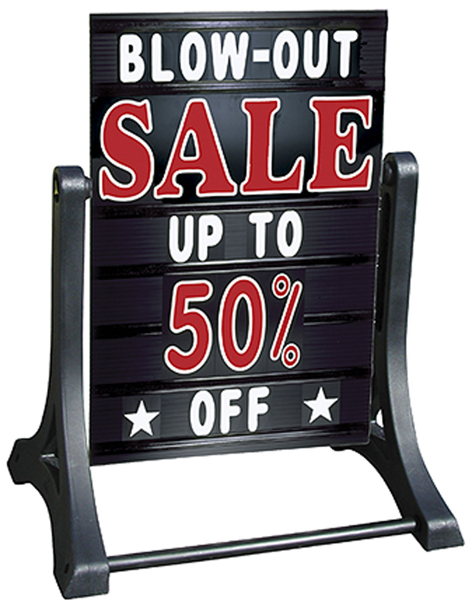 24 x 36 Outdoor Sign Holder w/ Black Swinging Design | Displays2Go
