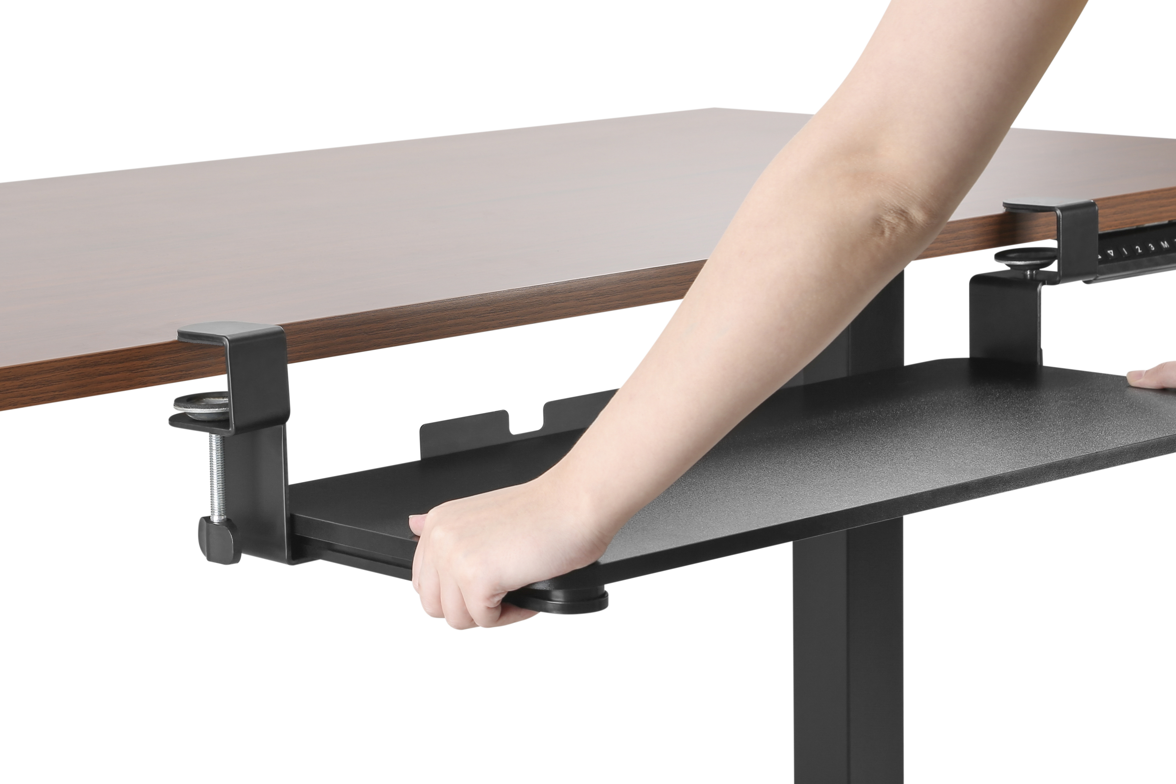 Clamp-On Sliding Keyboard Mount | Ships Fully Assembled | Displays2Go