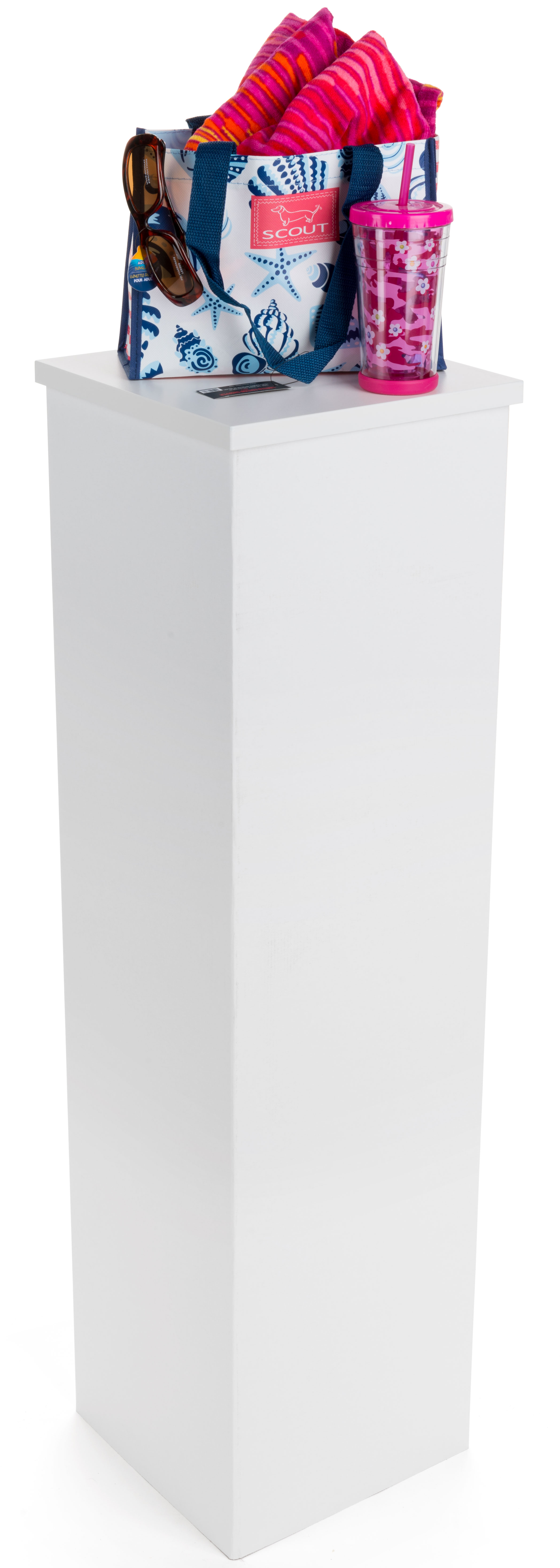 Cheap Display Pedestal | 12-inch Square Table | Displays2Go