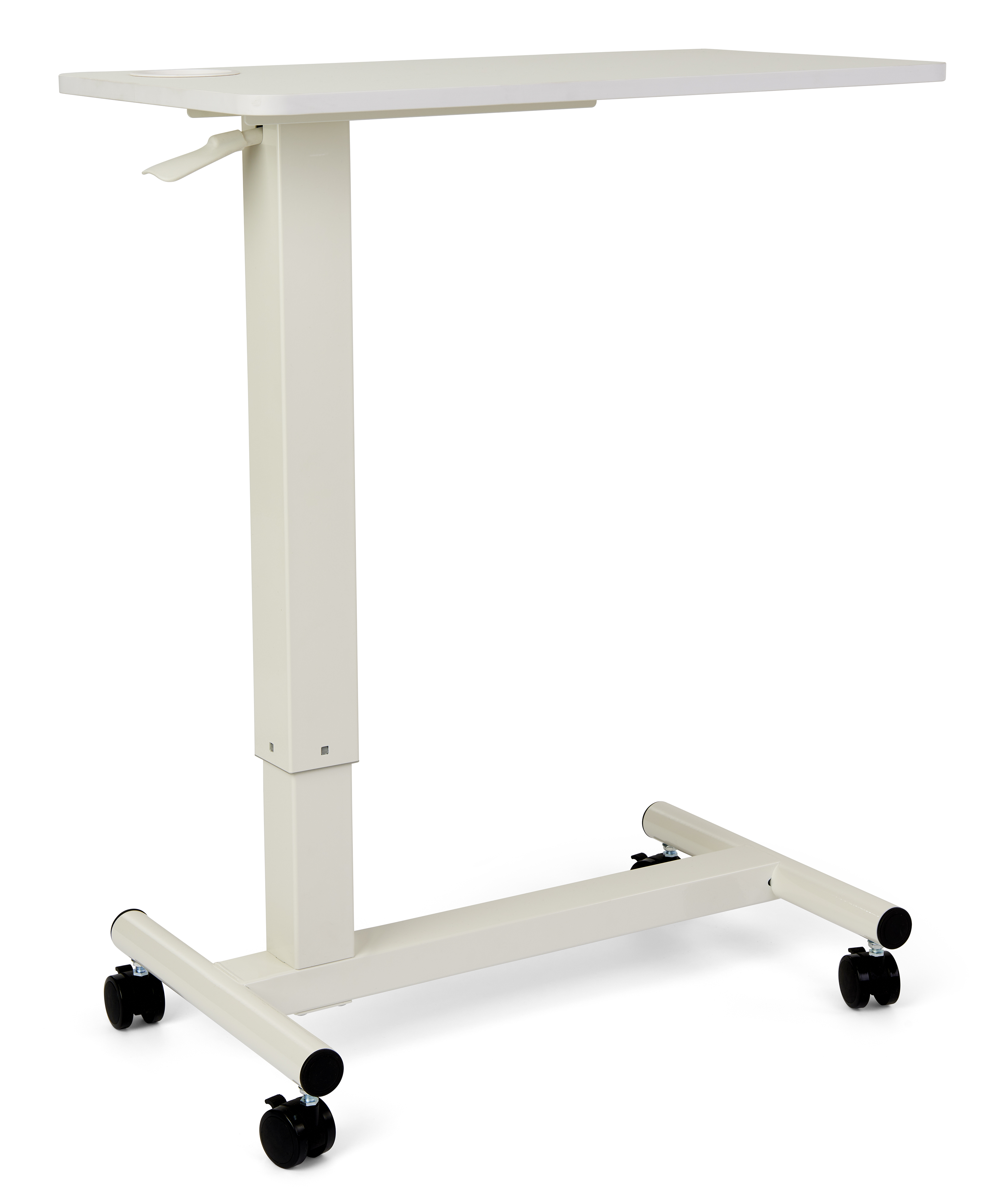 Overbed Bedside Table with Wheels | Convenient Gas-Sprung Lever ...