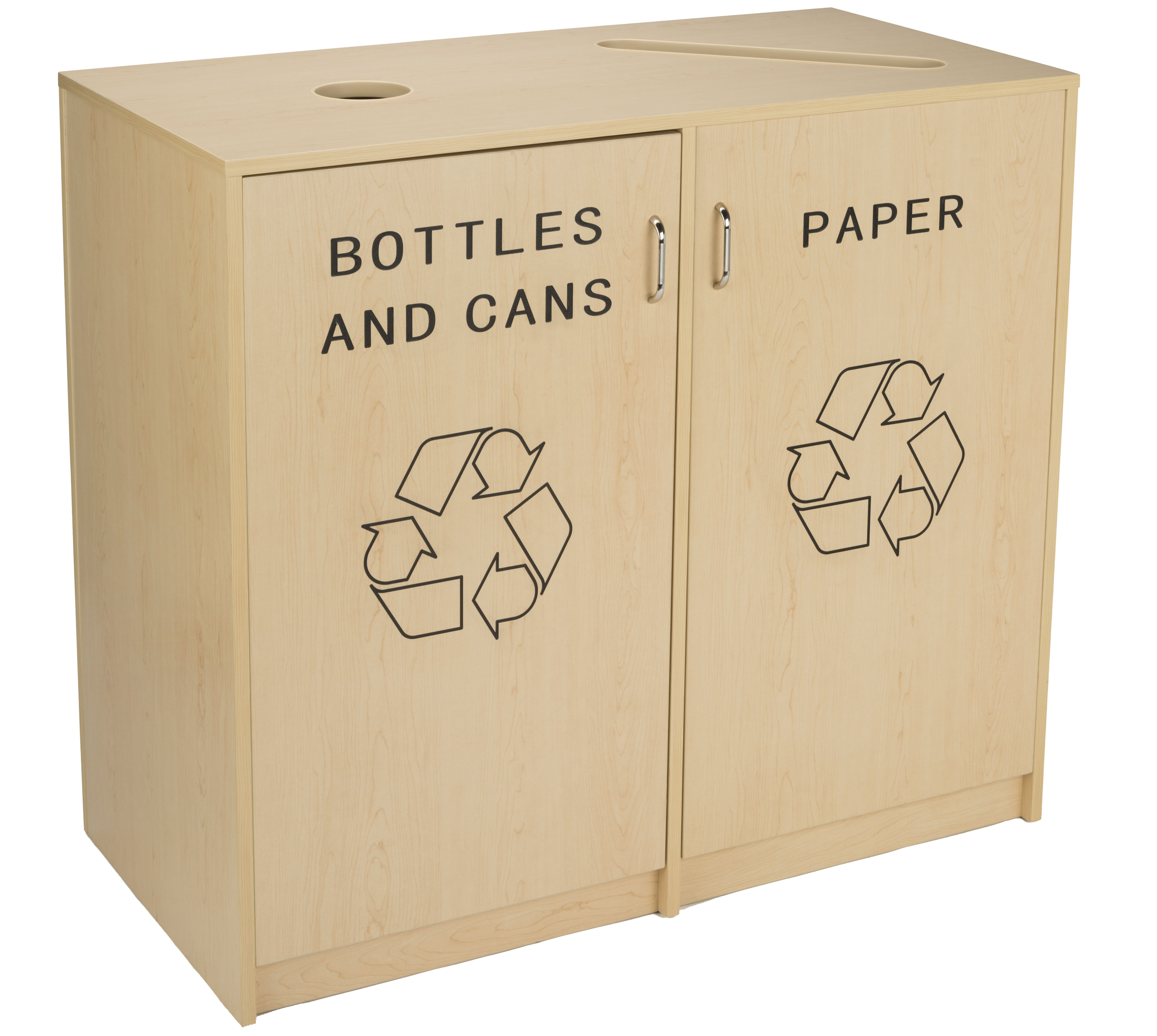 Indoor Recycling Cabinet | Swing Open Doors | Displays2Go
