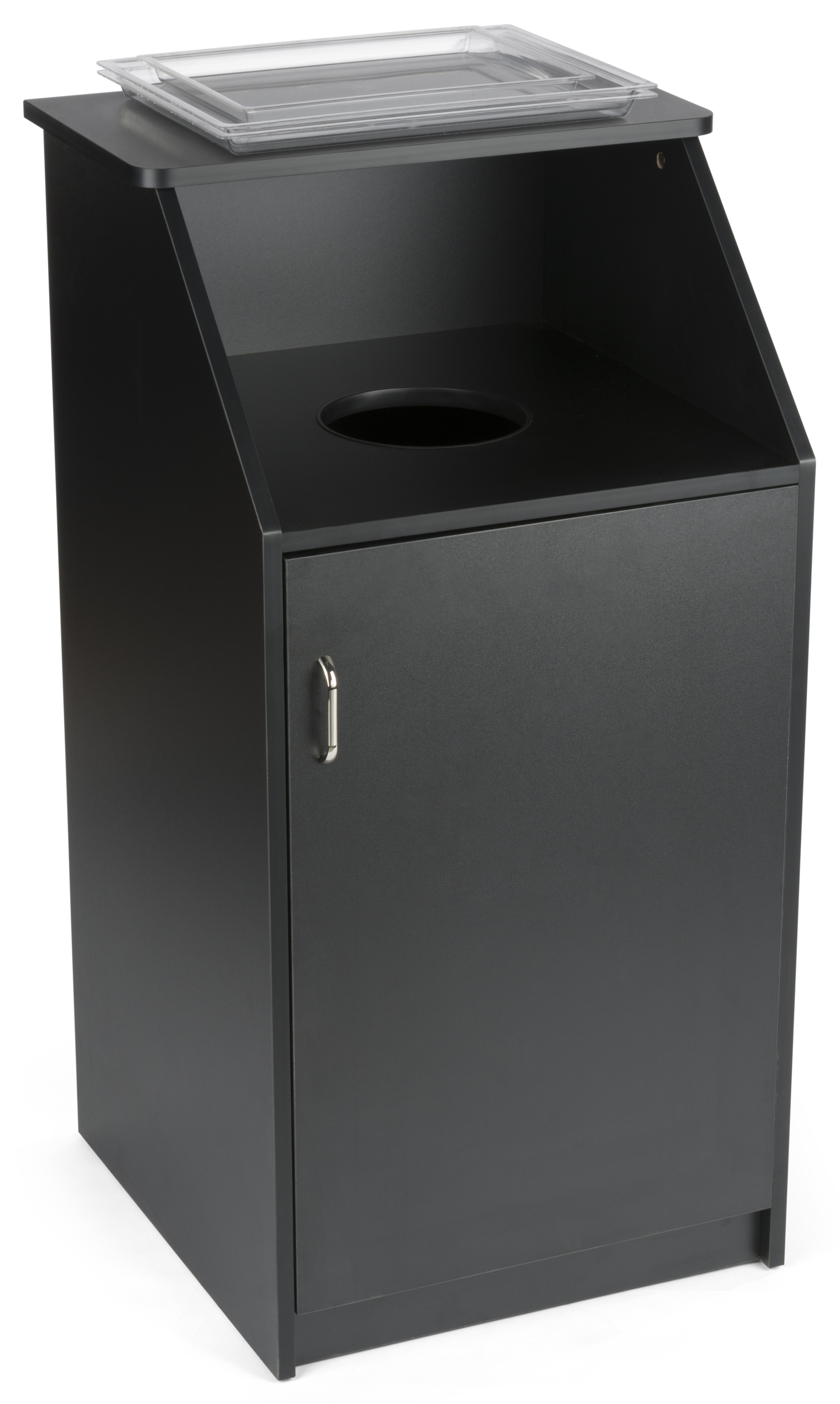 Black Waste Receptacle Enclosure | 36 Gallon Capacity | Displays2Go