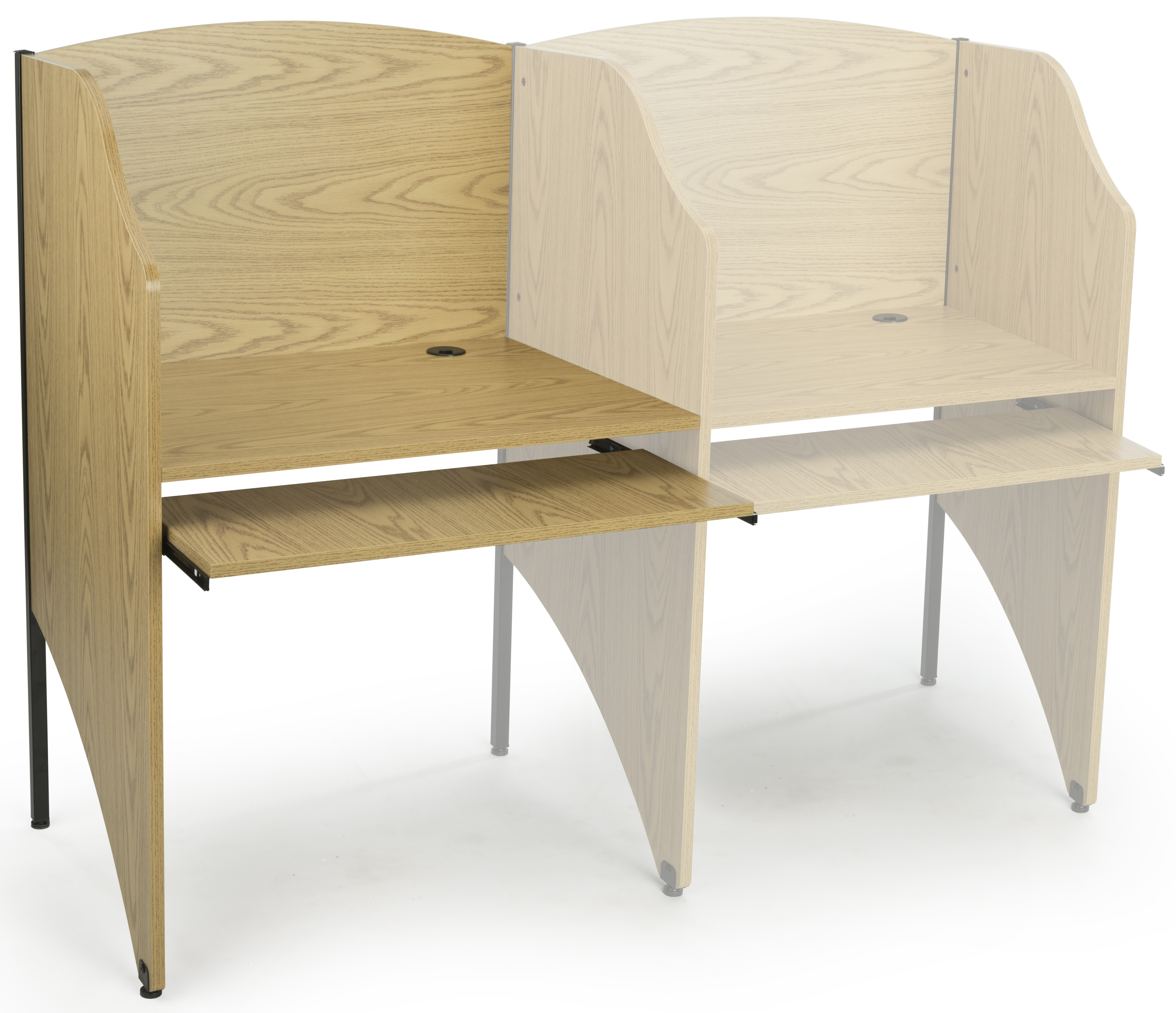 Library Study Carrel | 32”W x 48”H Extension Unit | Displays2Go