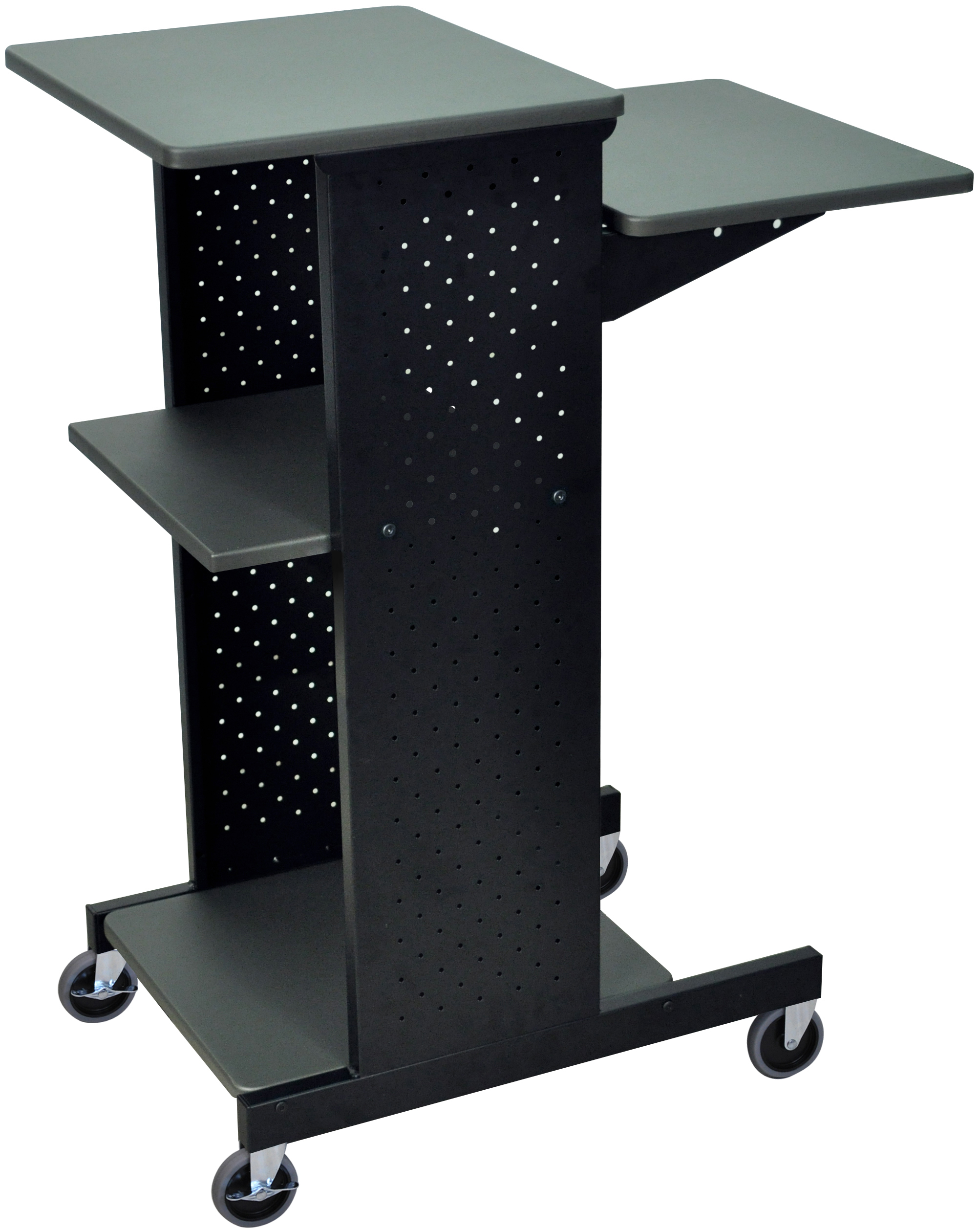 Laptop Station with Wheels | 4 Storage Shelves | Displays2Go