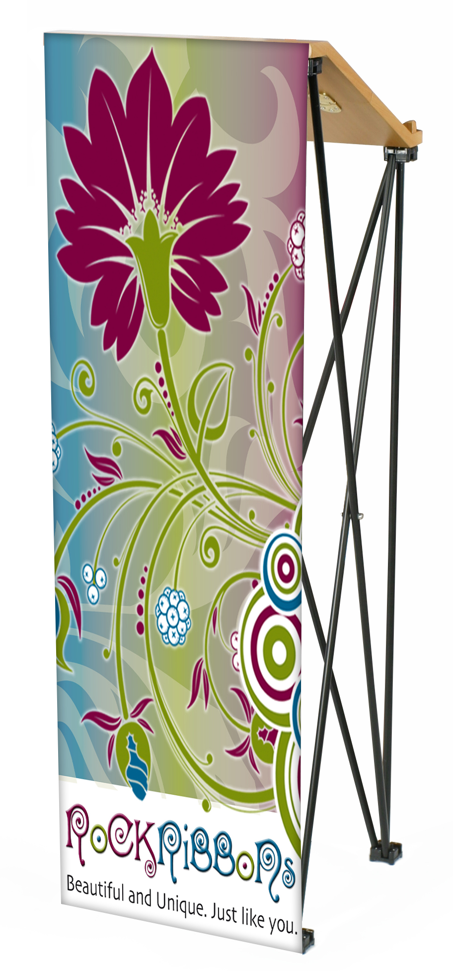 Presentation Stand - Angled Surface & Custom Banner | Displays2Go