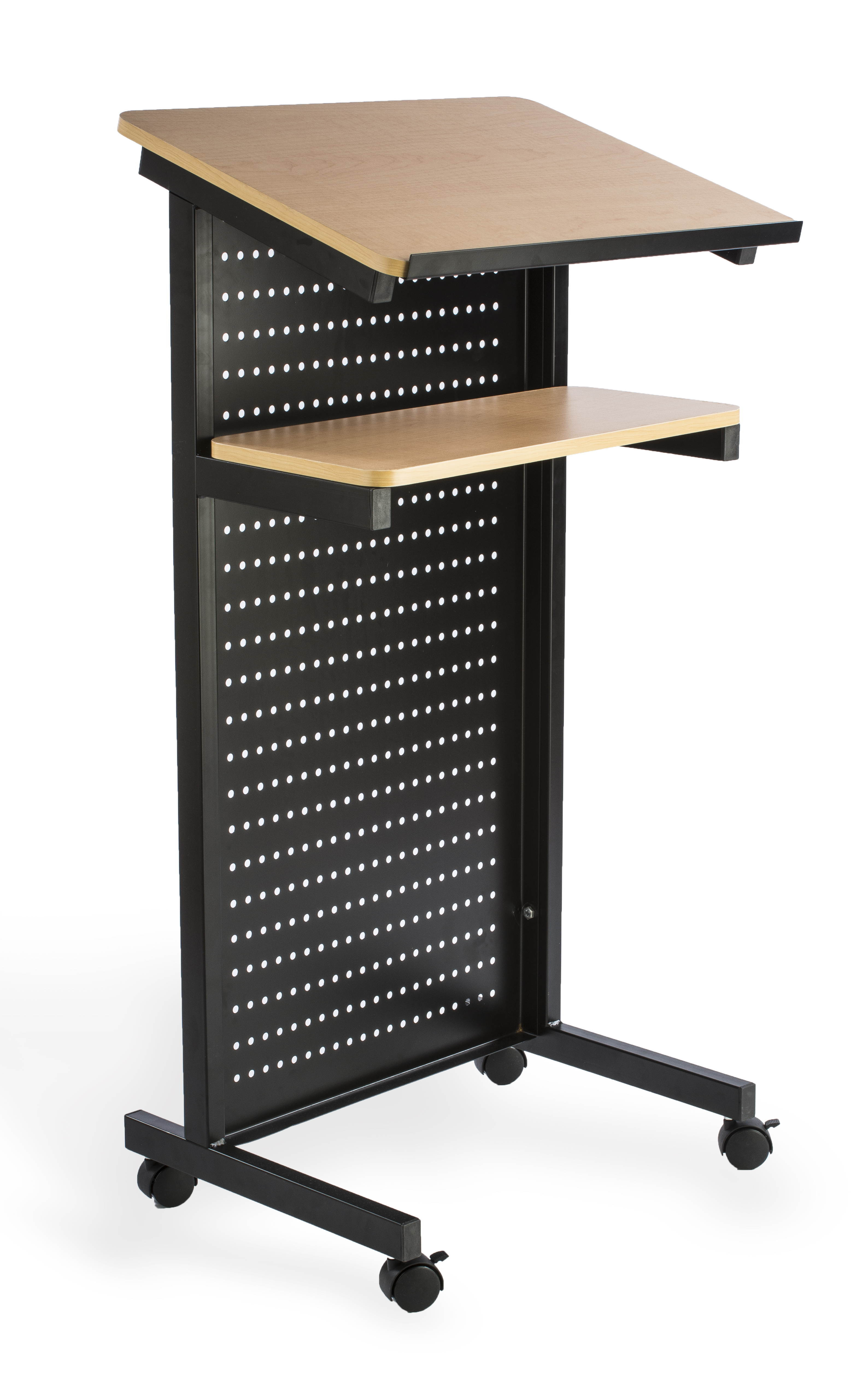 Mobile Presentation Stand | Maple Laminated Surface | Displays2Go