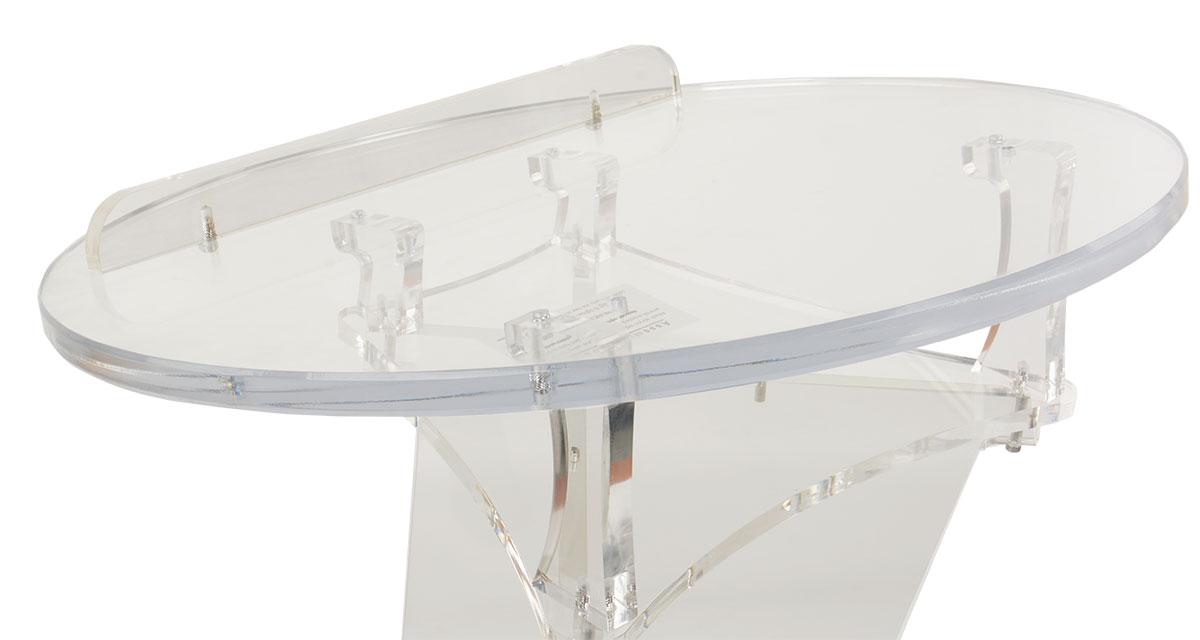 Circular Clear Acrylic Lectern | For Speaker Presentations | Displays2Go