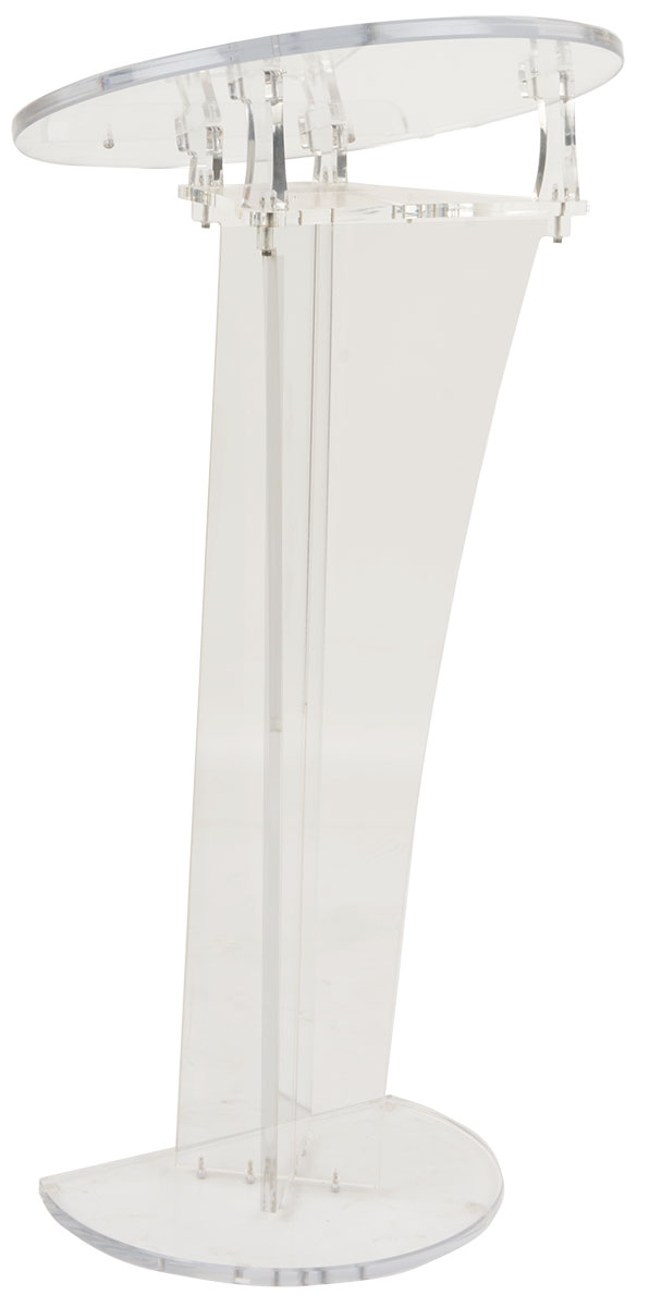 Circular Clear Acrylic Lectern | For Speaker Presentations | Displays2Go