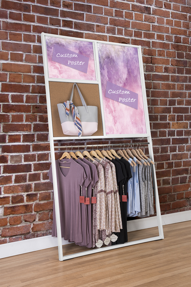 Leaning Wall Advertising Display Rack | Corkboard Accessory Area ...