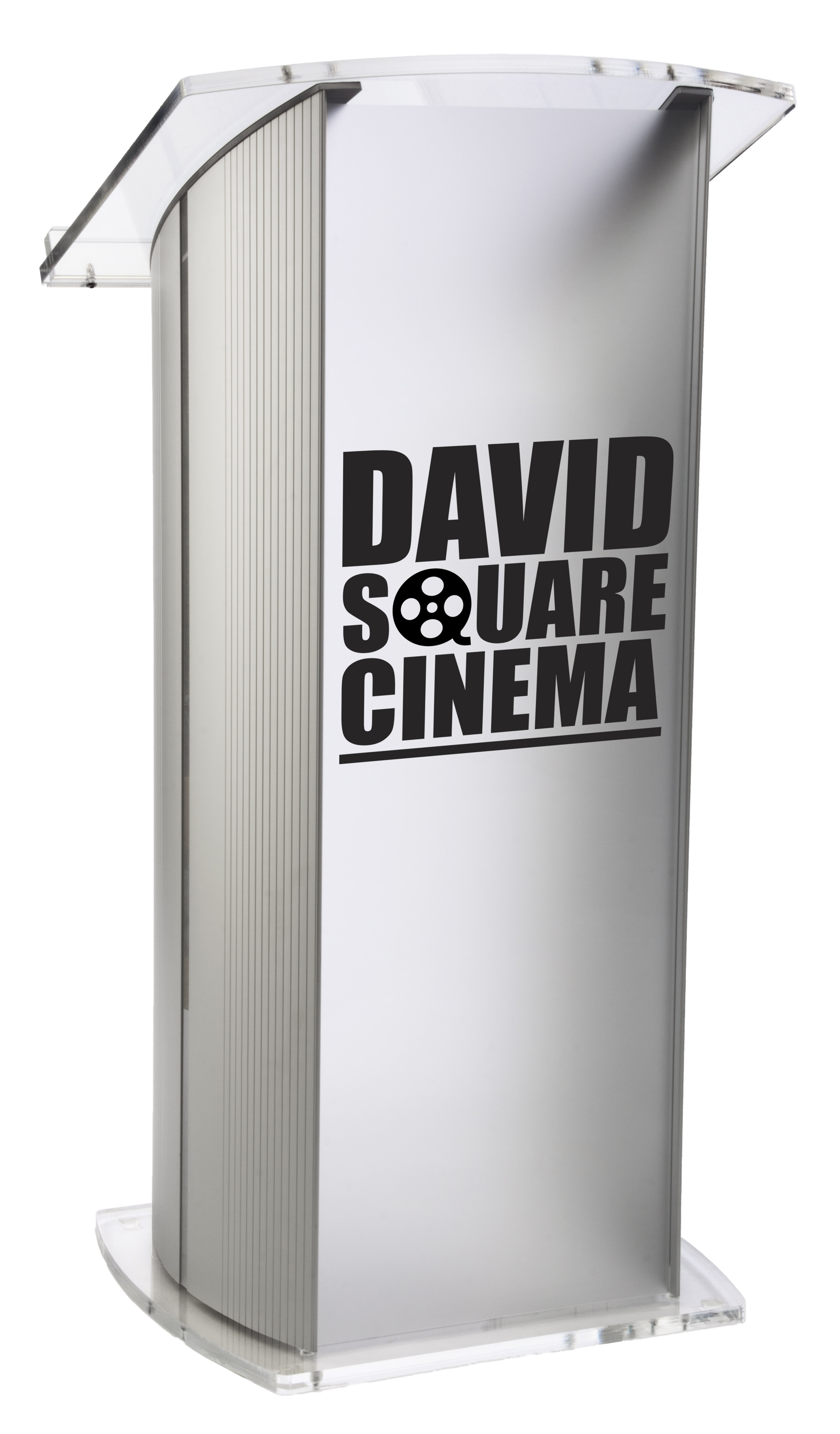 Custom Graphic Plexi Podium | 1 Color Vinyl Application | Displays2Go