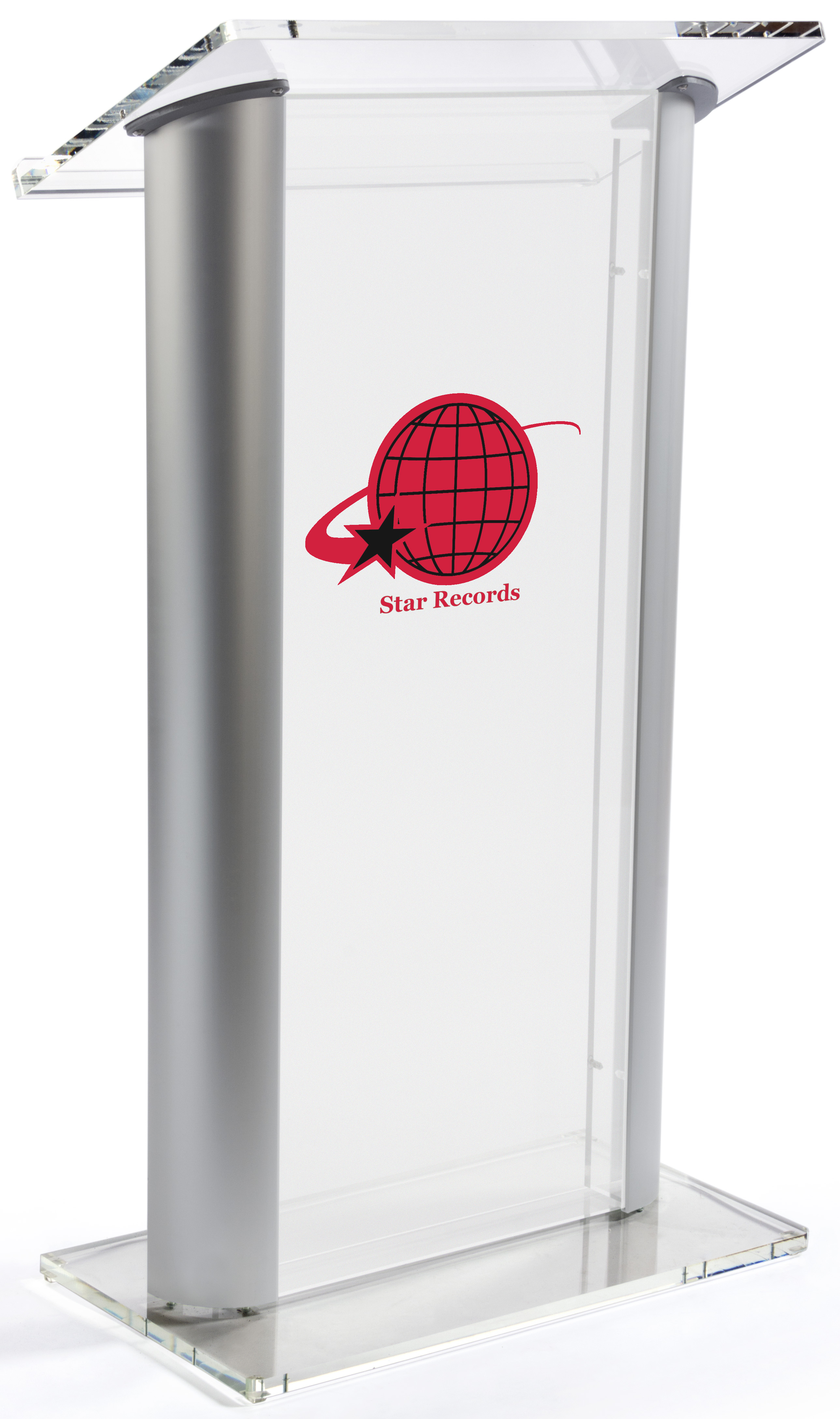 Recycled Plastic Lectern with Multi-Color Imprint | 2 Color Logo ...