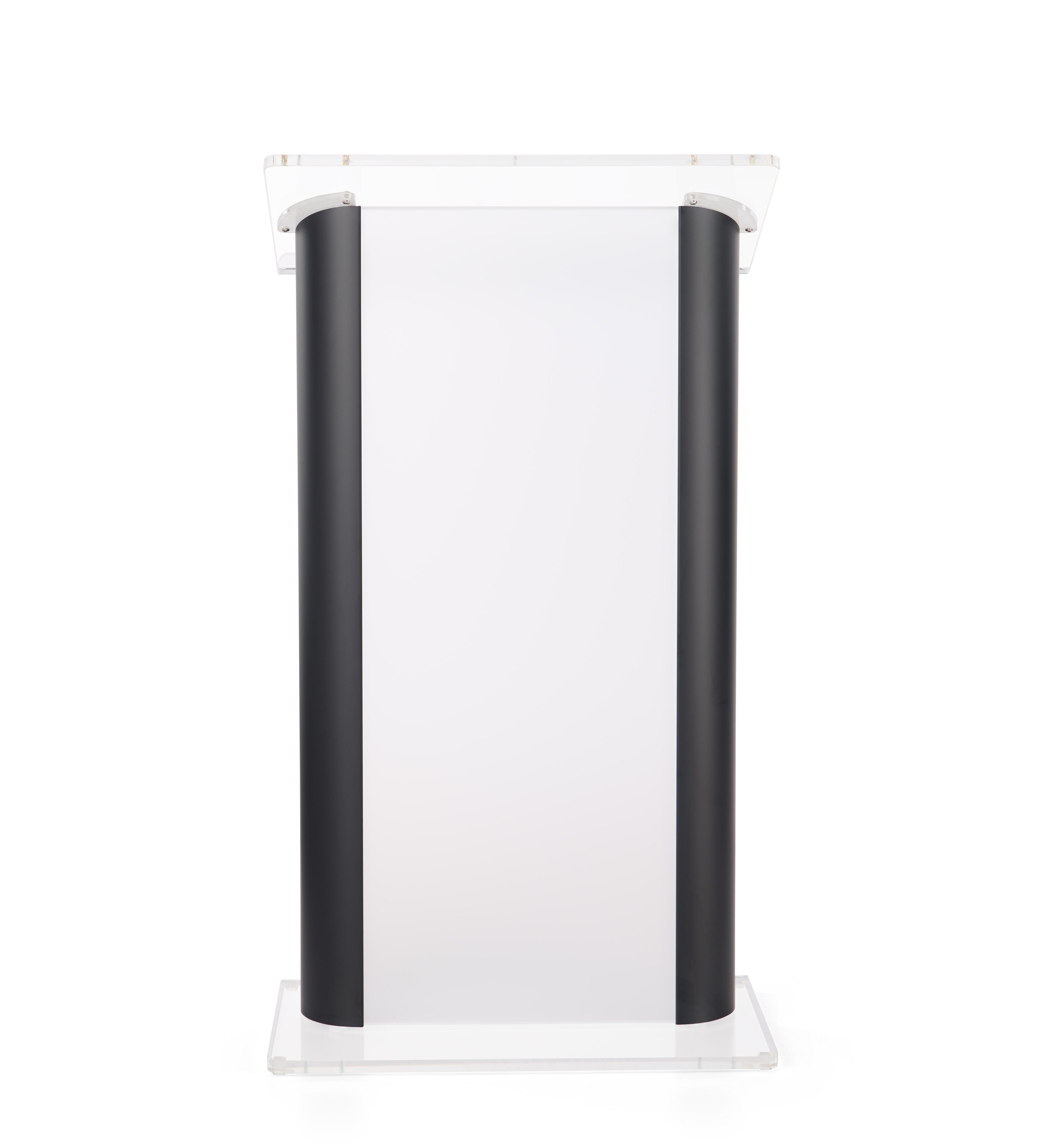 Acrylic & Black Podium | Large Reading Surface with Book Stop | Displays2Go