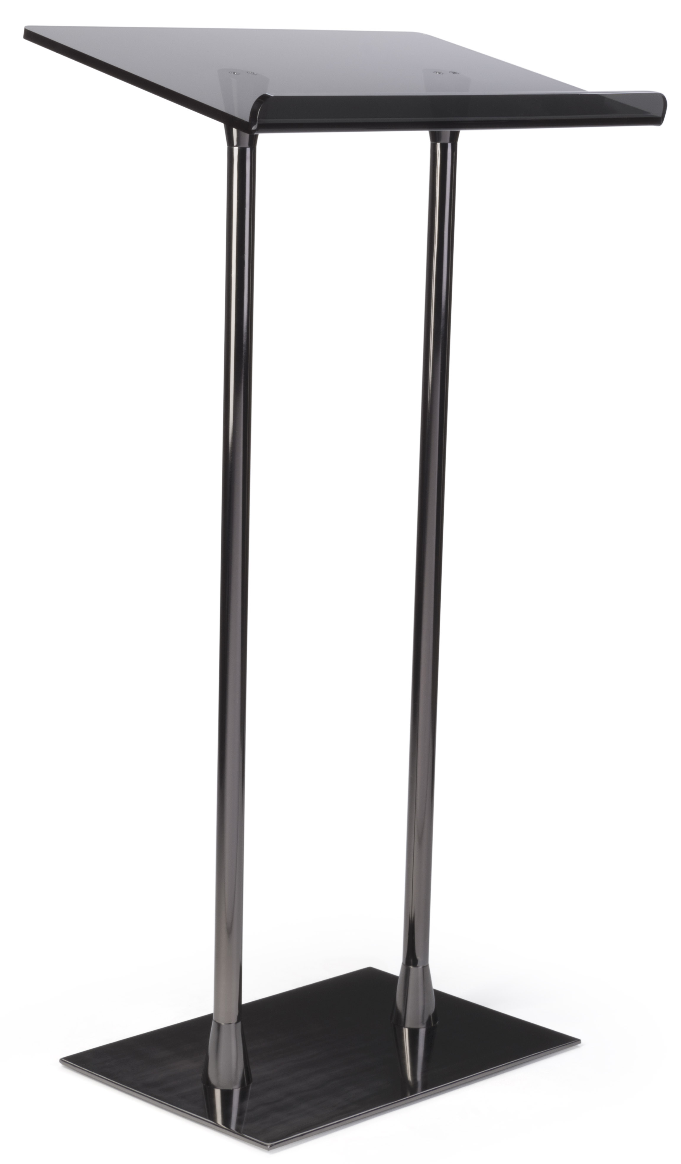 Simple Podium | Jet Black Steel Poles | Displays2Go