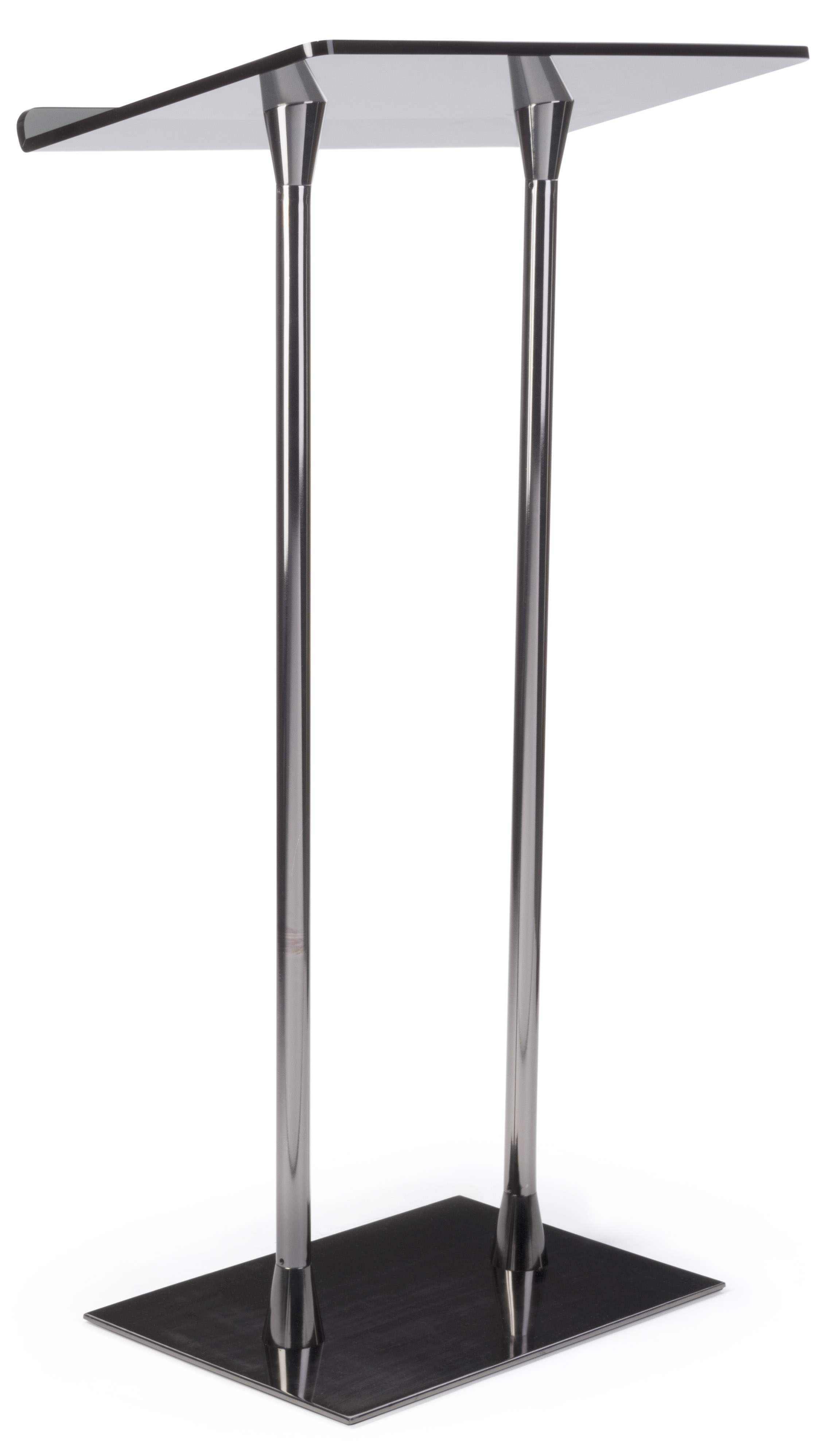 Simple Podium | Jet Black Steel Poles | Displays2Go