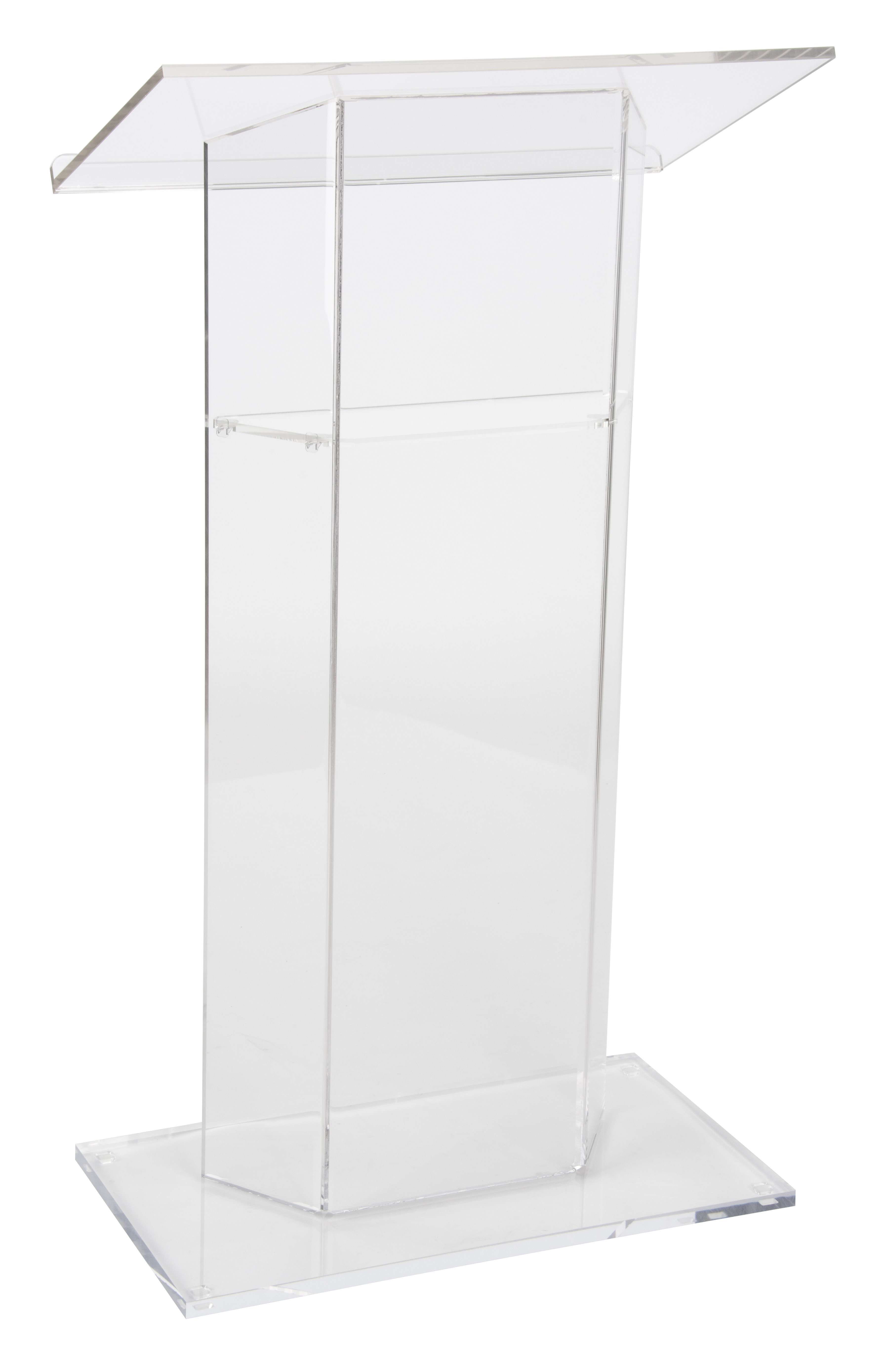 Clear Acrylic Lectern Stand | 47" Tall | Displays2Go