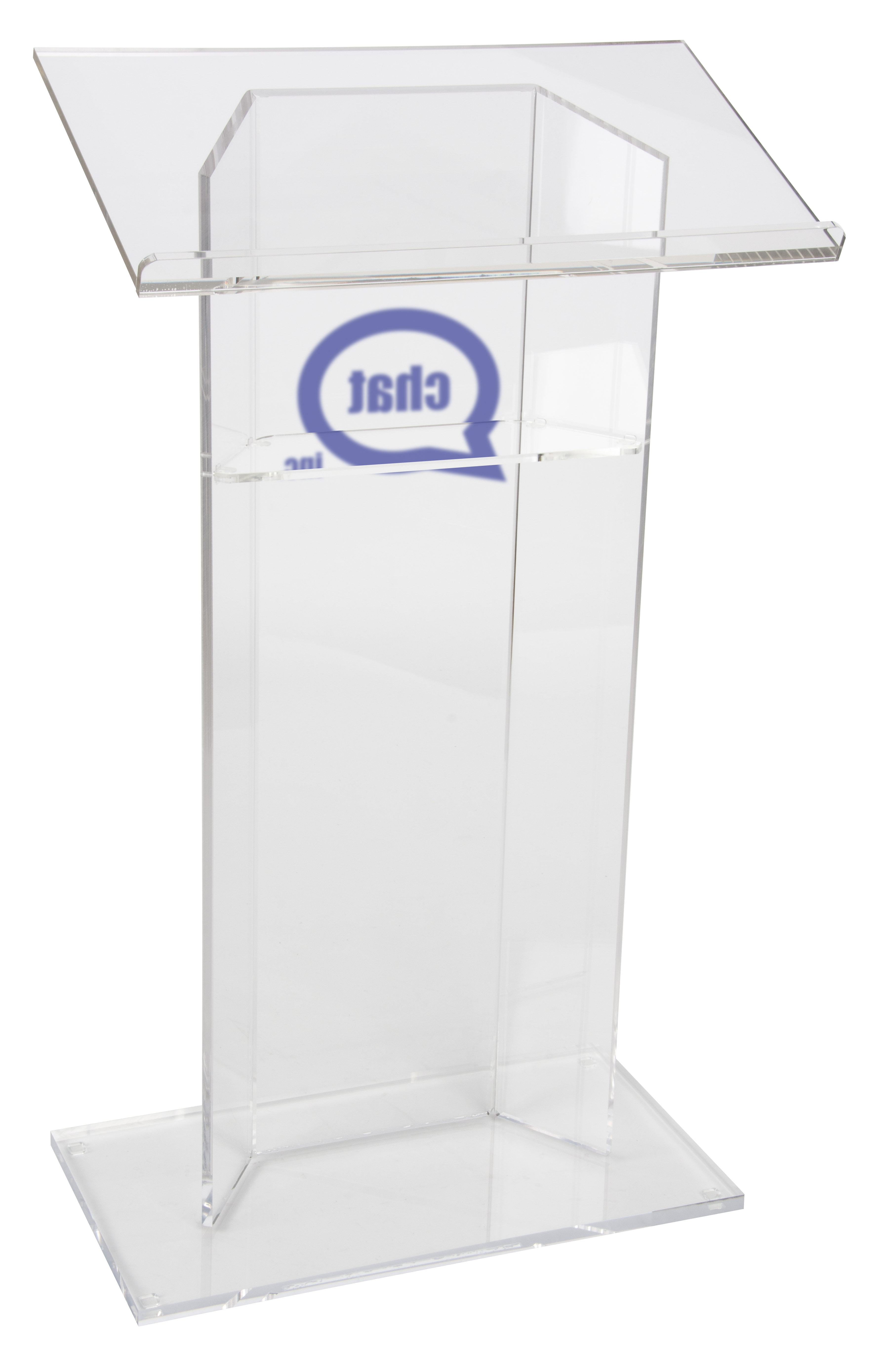 Custom Graphic Plexiglass Lectern | 1 Color Printing | Displays2Go