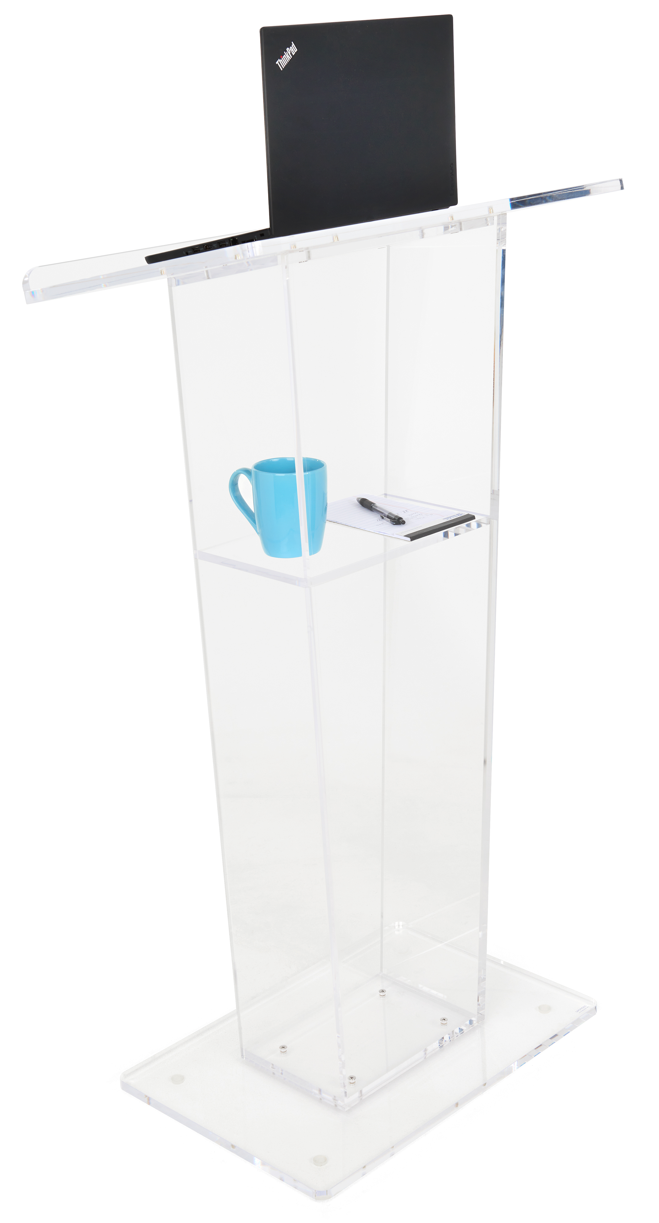 Acrylic Pulpit | Clear Design with (4) Rubber Feet | Displays2Go