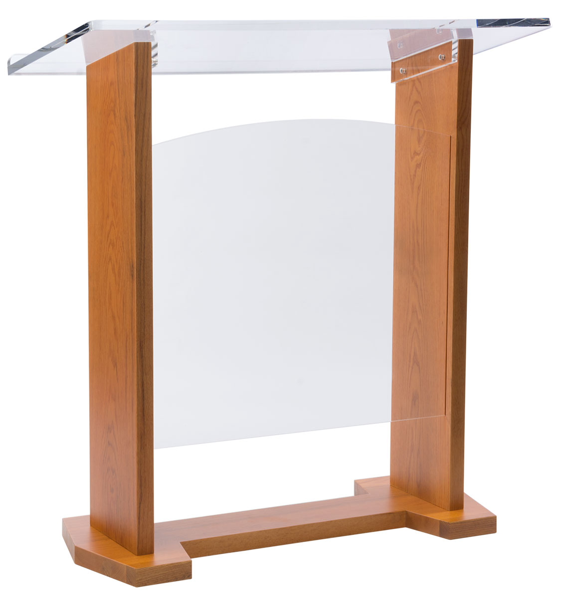 Wide Church Podium | Solid Oak Base & Sides | Displays2Go