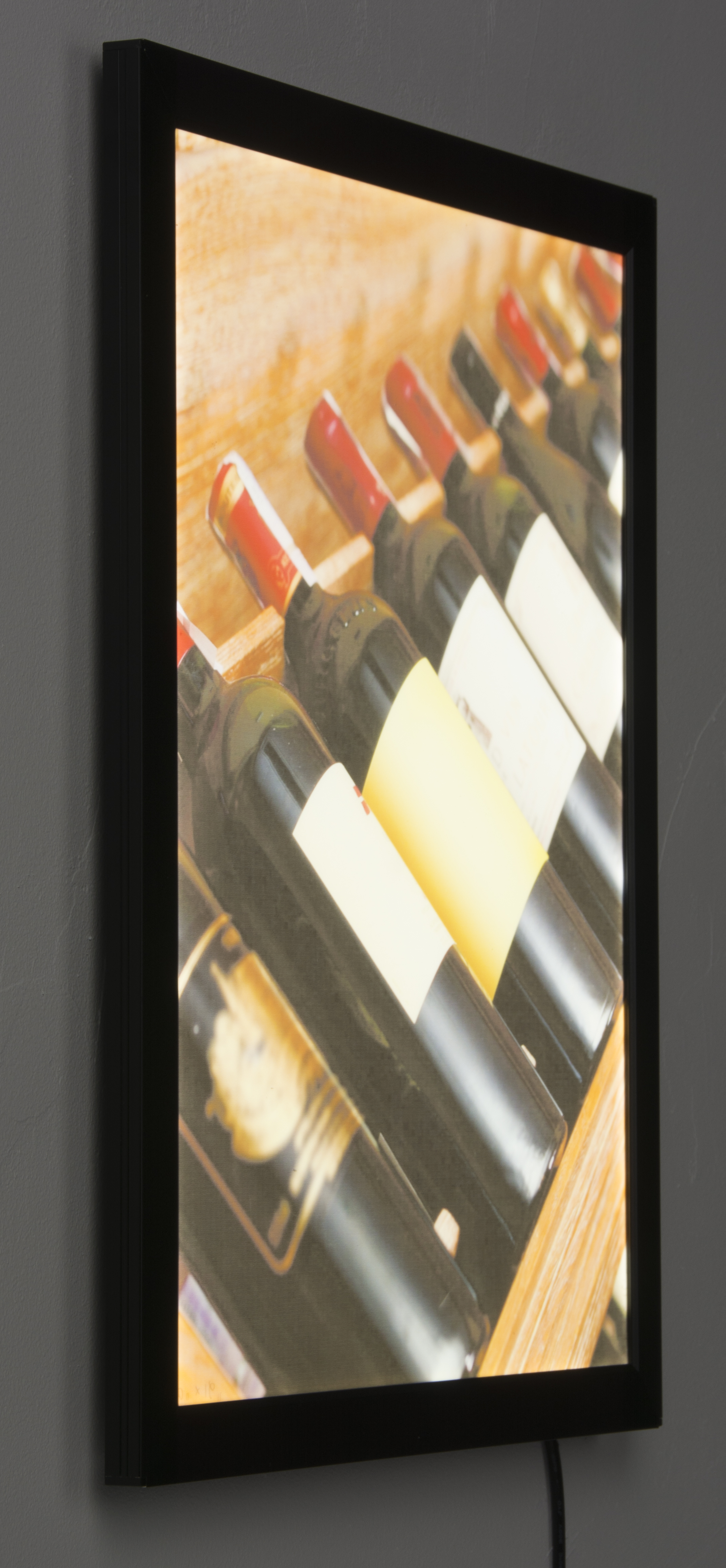 Black 16” x 20” Light Box Display | Wall Mounted | Displays2Go