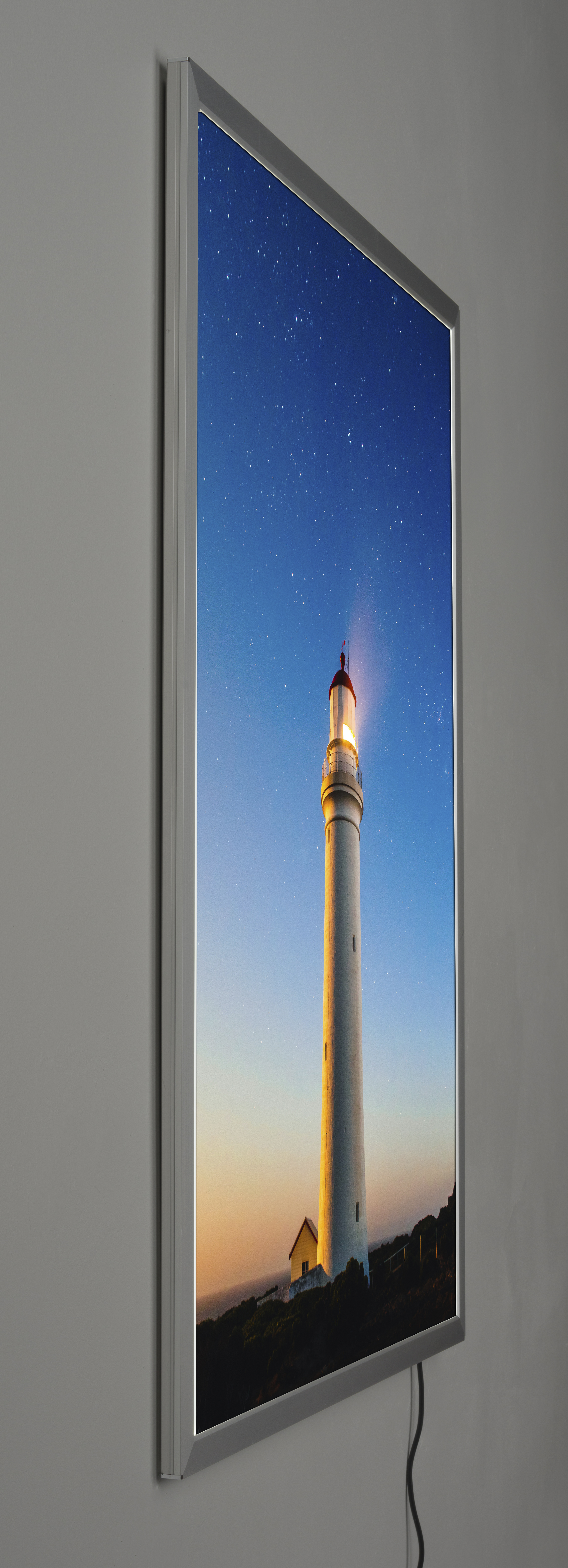 Silver 30" x 40" Lighted Frame | Energy Efficient | Displays2Go