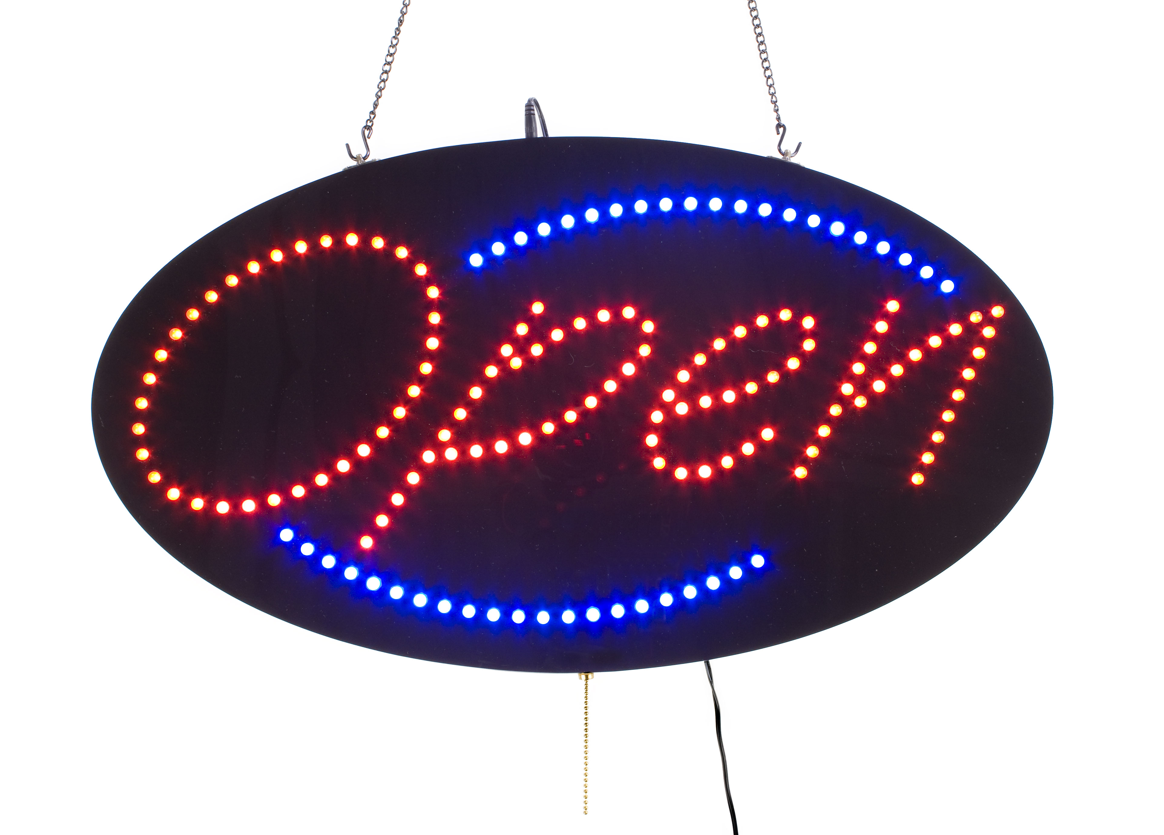 Oval LED Open Sign | Red & Blue Lighting | Displays2Go