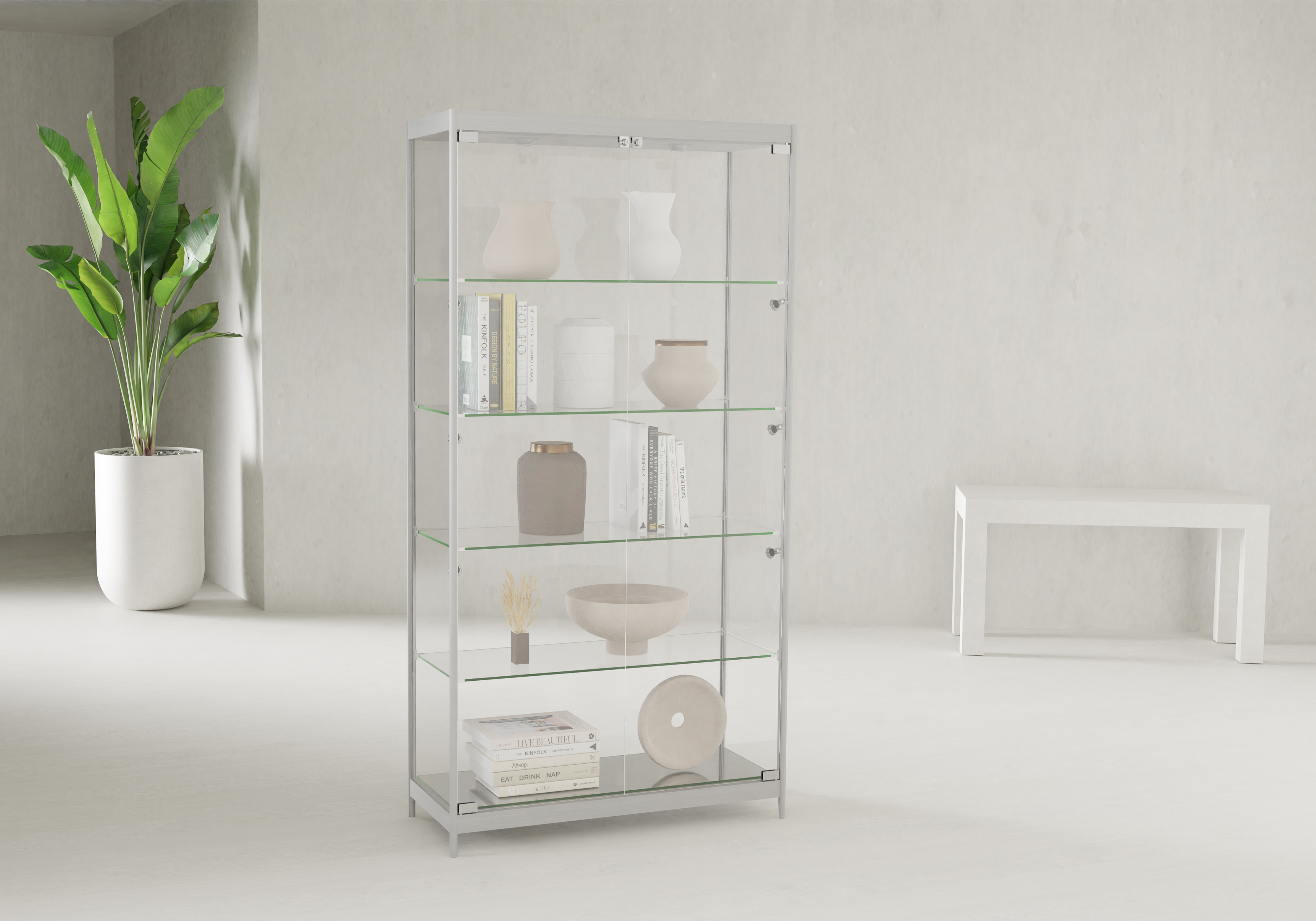 LED Illuminated Display Cabinet | 8 Adjustable Lights | Displays2Go