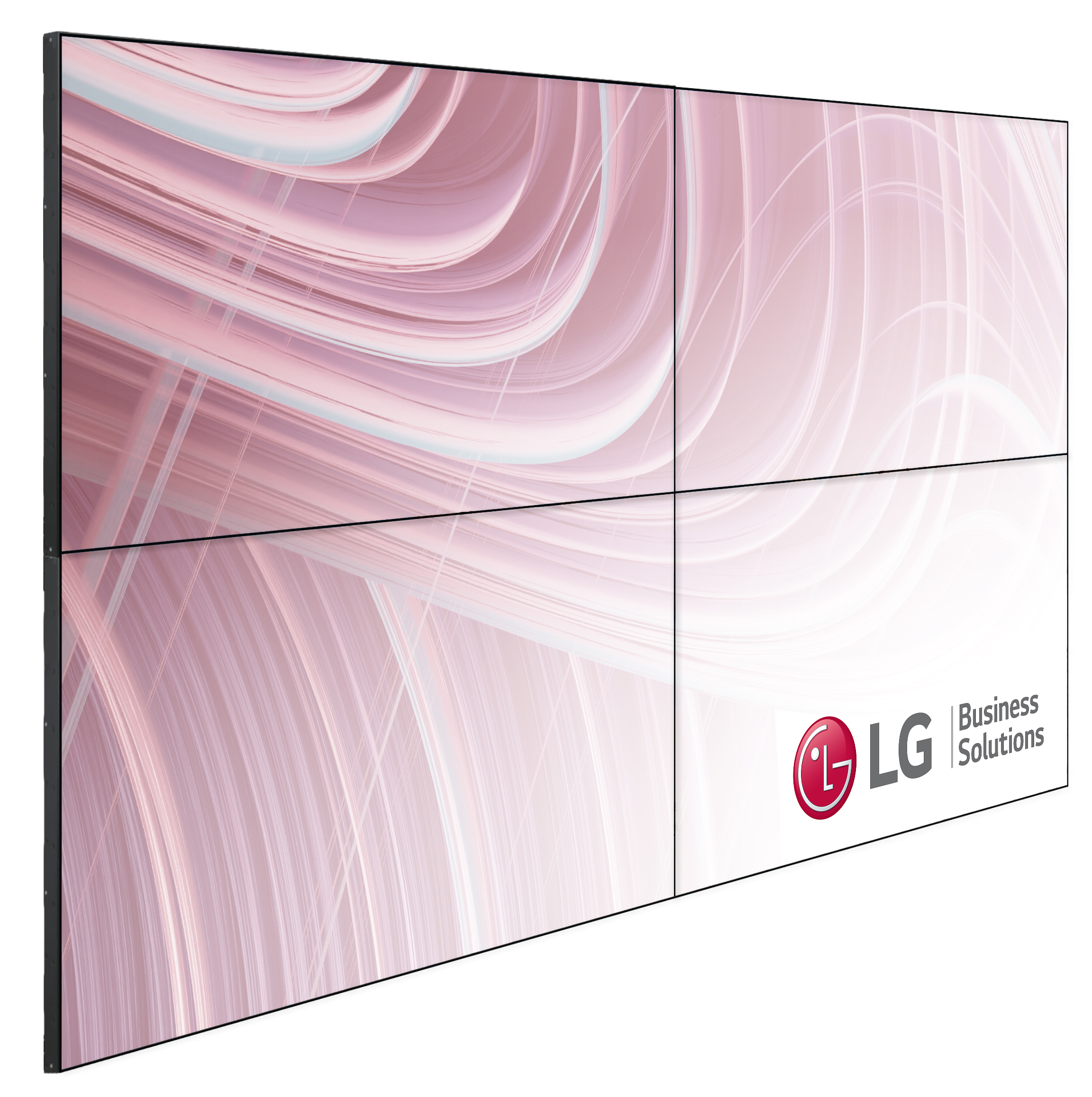 4-Screen LCD Video Wall Display System | 2 x 2 Bundle with Mounts ...