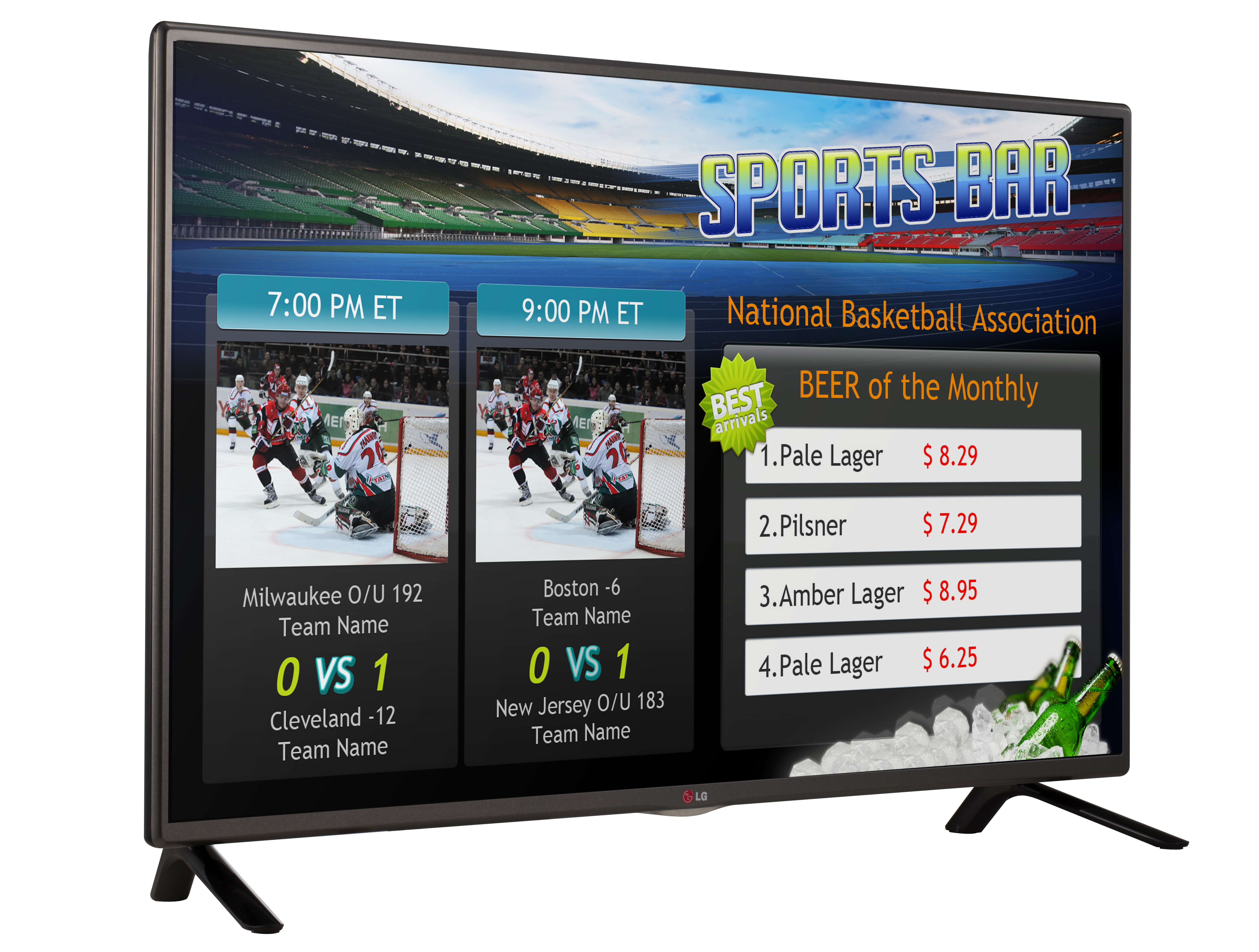 Digital Signage Display | 55” LG TV w/ Media Player | Displays2Go