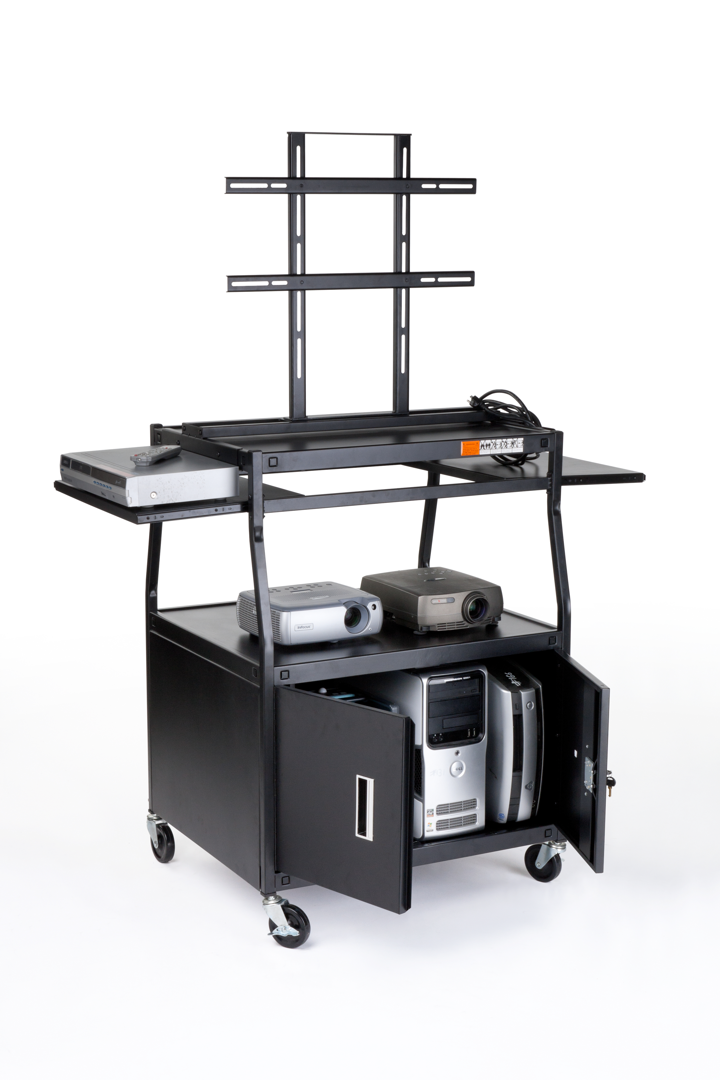 AV Media Cart | Fits 40"-55" Televisions - Includes Side Trays ...