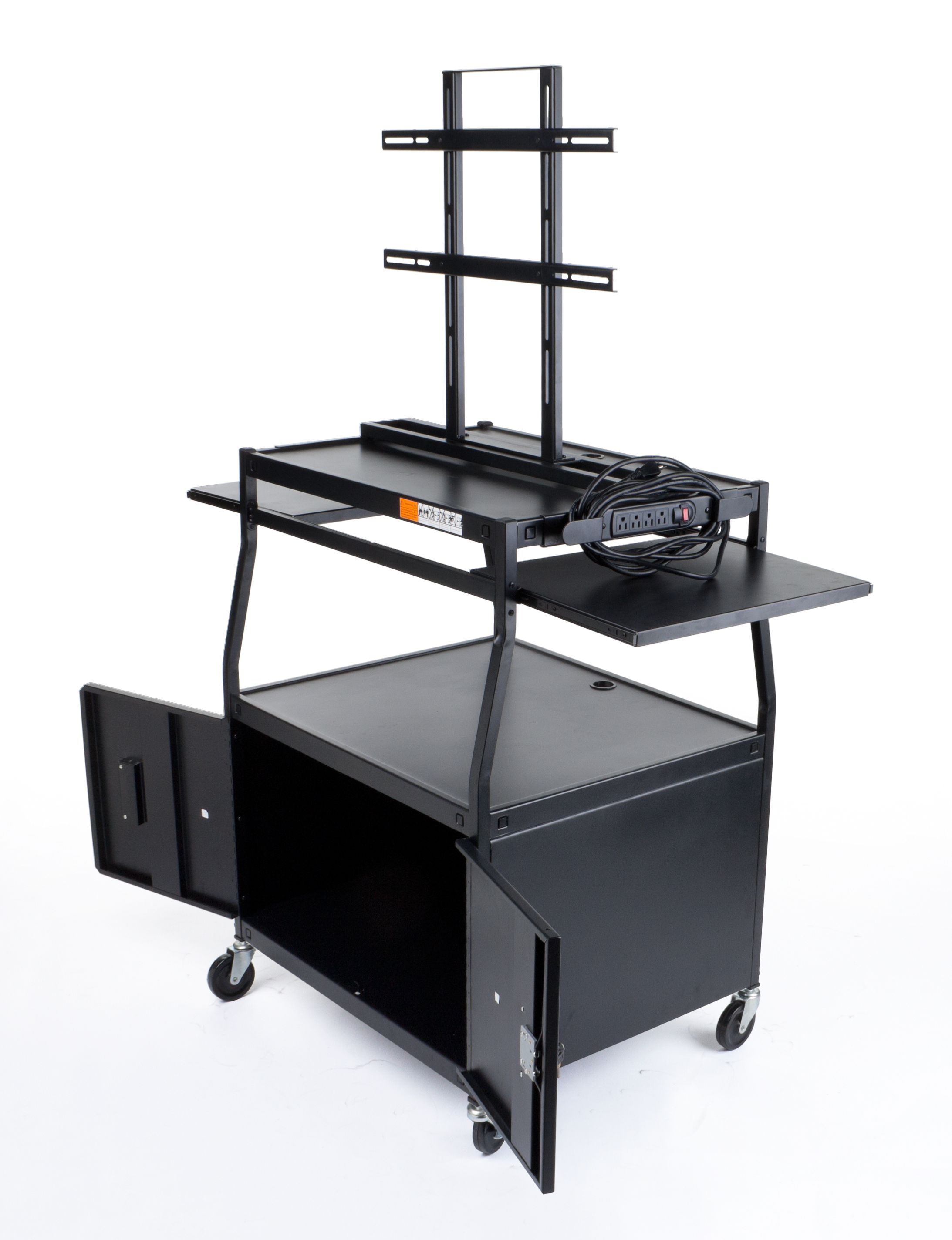 AV Media Cart | Fits 40"-55" Televisions - Includes Side Trays ...