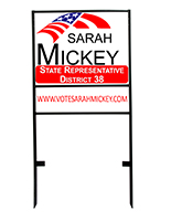 Yard Sign Stake | Metal Frame with Lower Rider