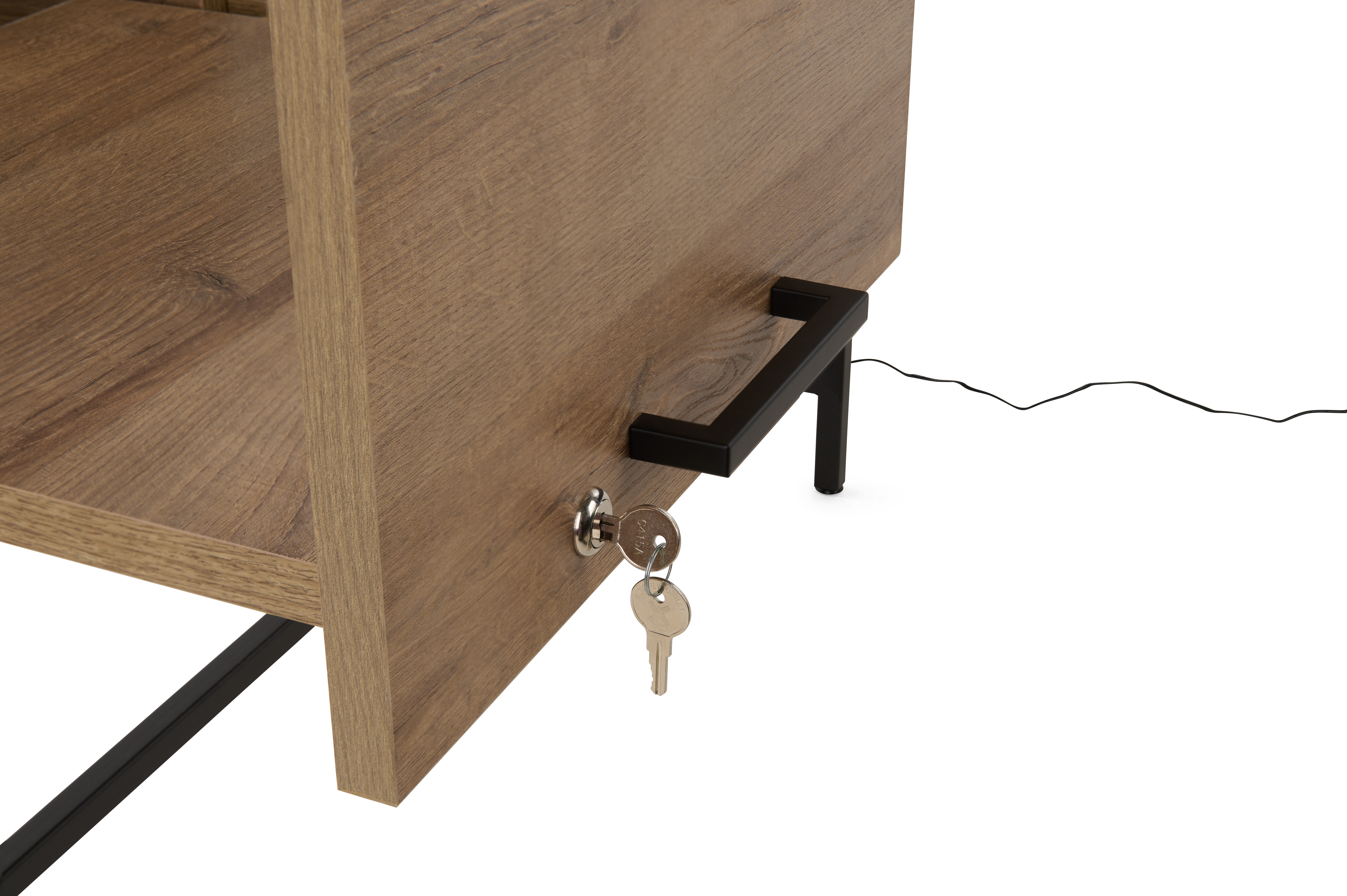 Glass Top Retail Console Table | Black Steel Base | Displays2Go