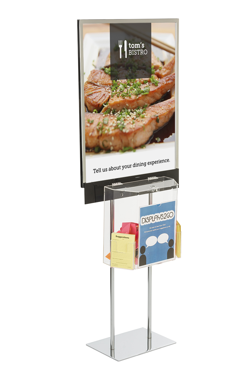 Floor Standing Poster with Ballot Box | Double-Sided Silver Frame ...
