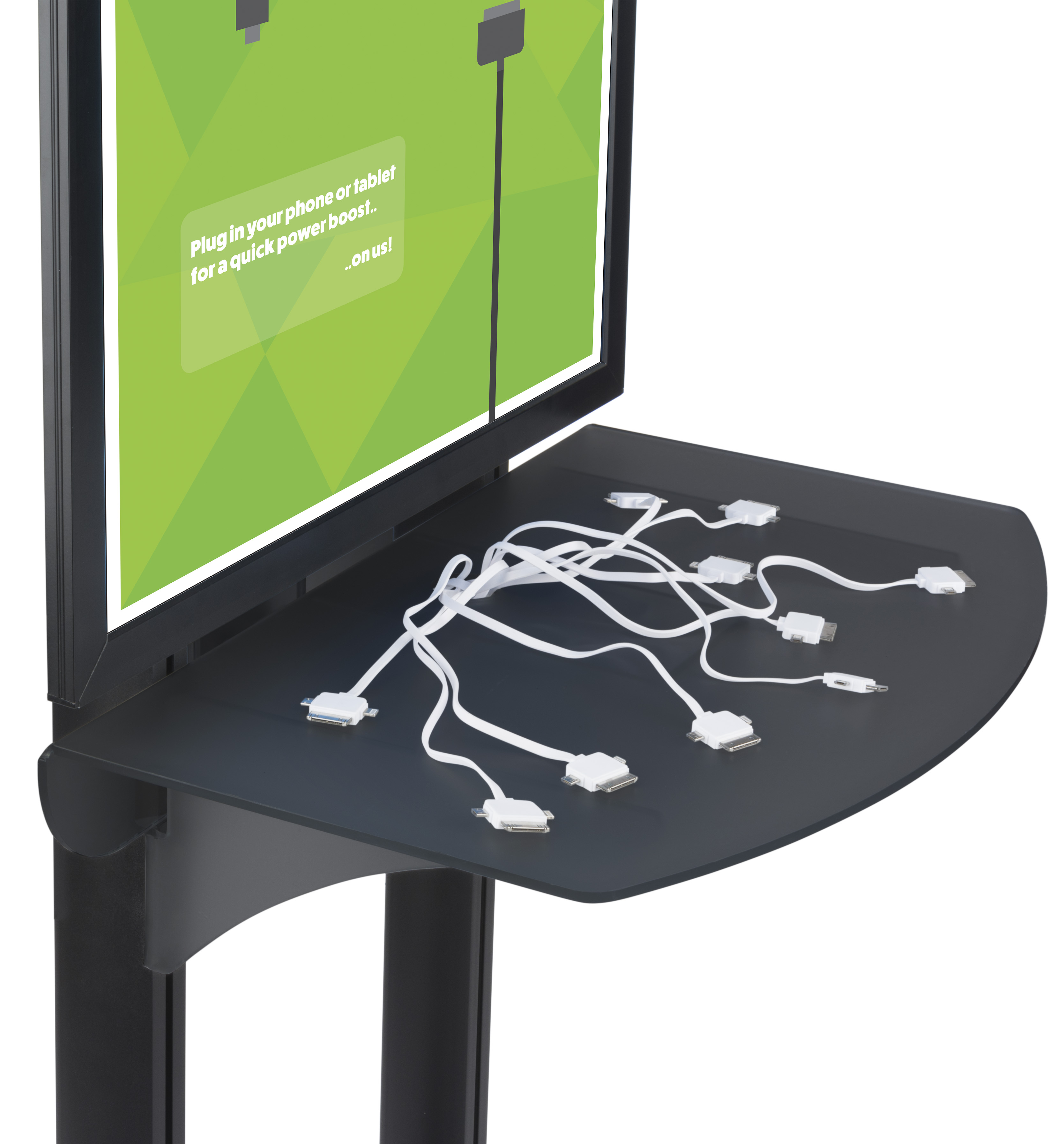 Illuminated Airport Charging Kiosk | 10 Device Capacity | Displays2Go