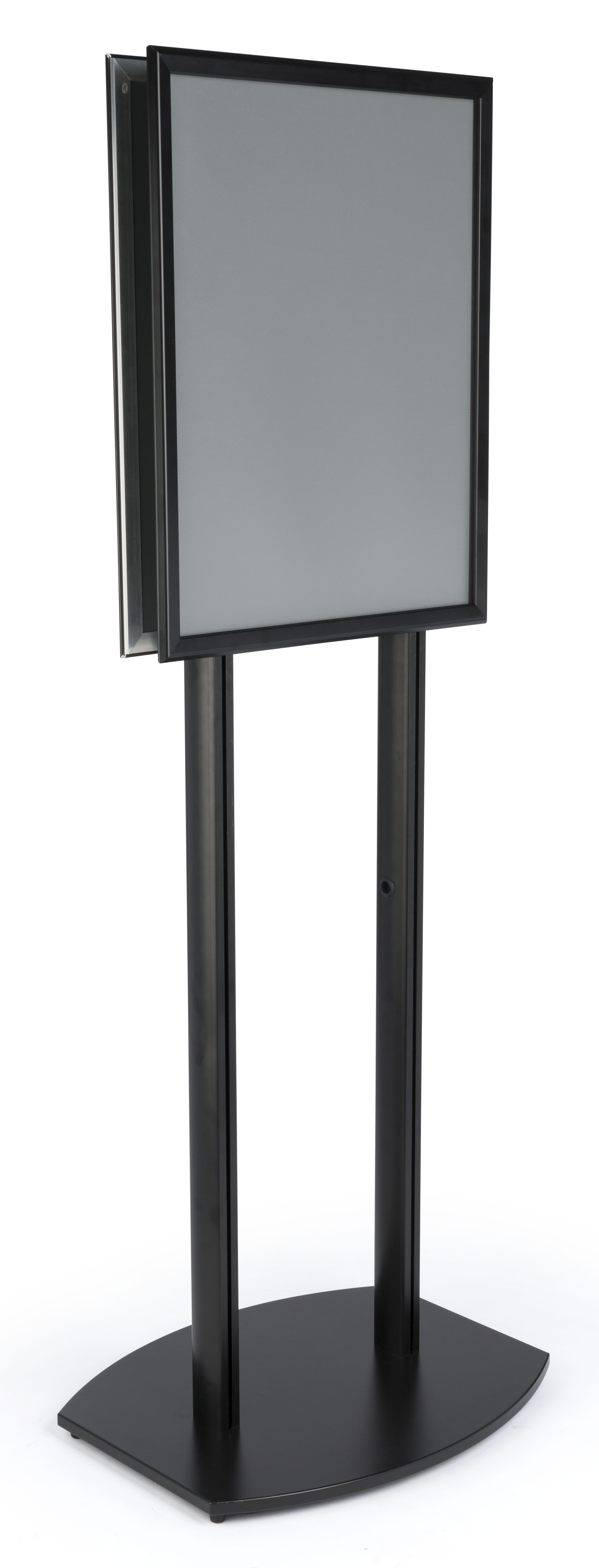 22x28 Twin Pole Sign Stand | Black Aluminum Frame | Displays2Go
