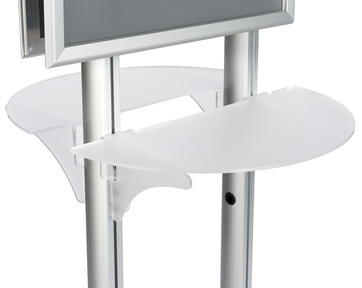 22x28 Twin Pedestal Poster Display | Acrylic Shelf | Displays2Go