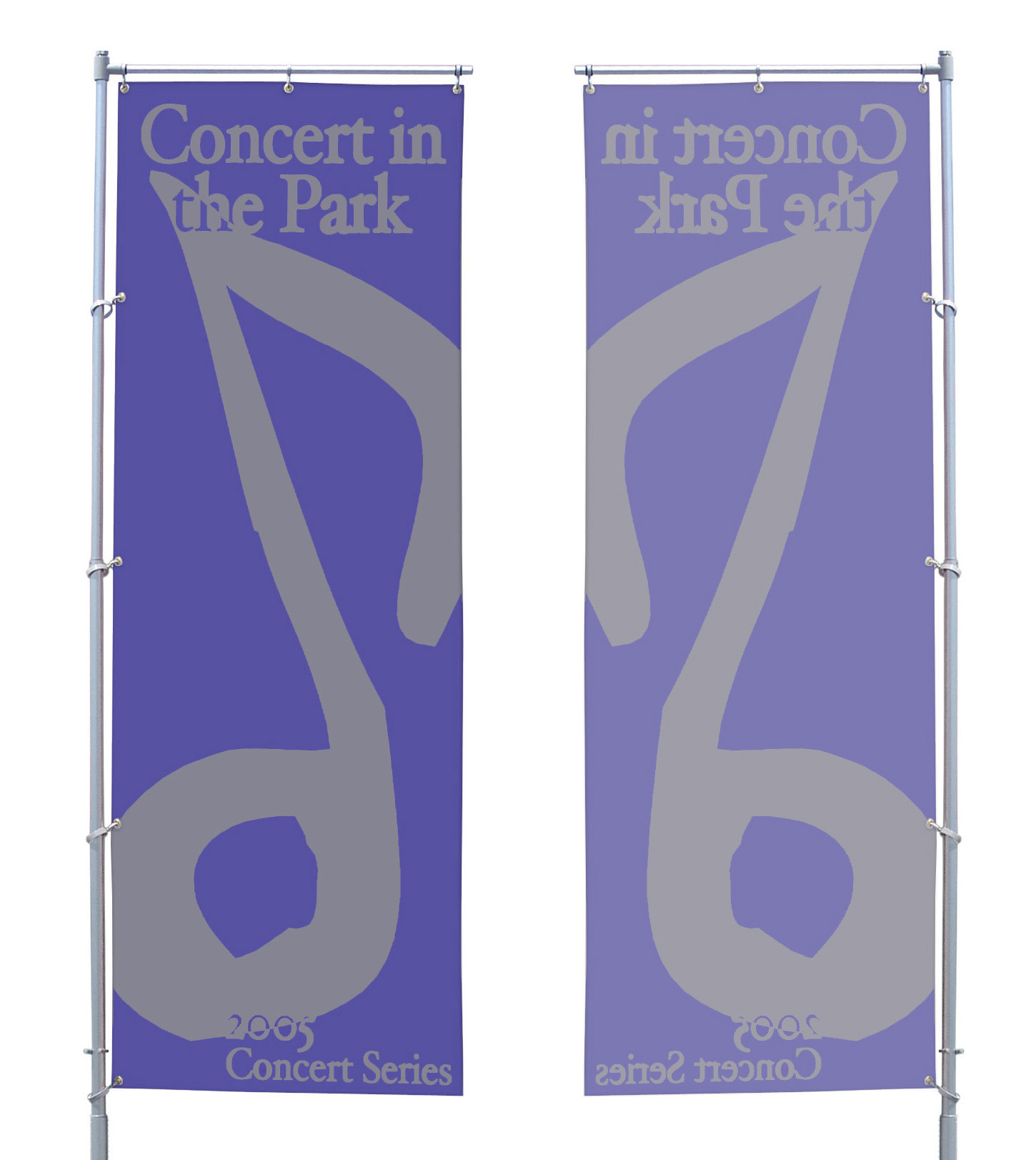 Two Color Silk Screened TriPole Flags